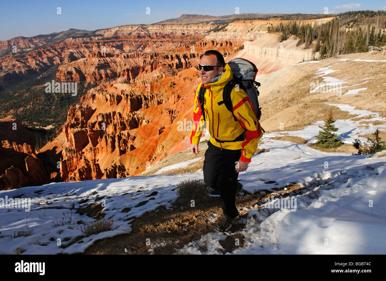 Hiker, Spectra Point, Cedar Breaks National Monument, Dixie National ...
