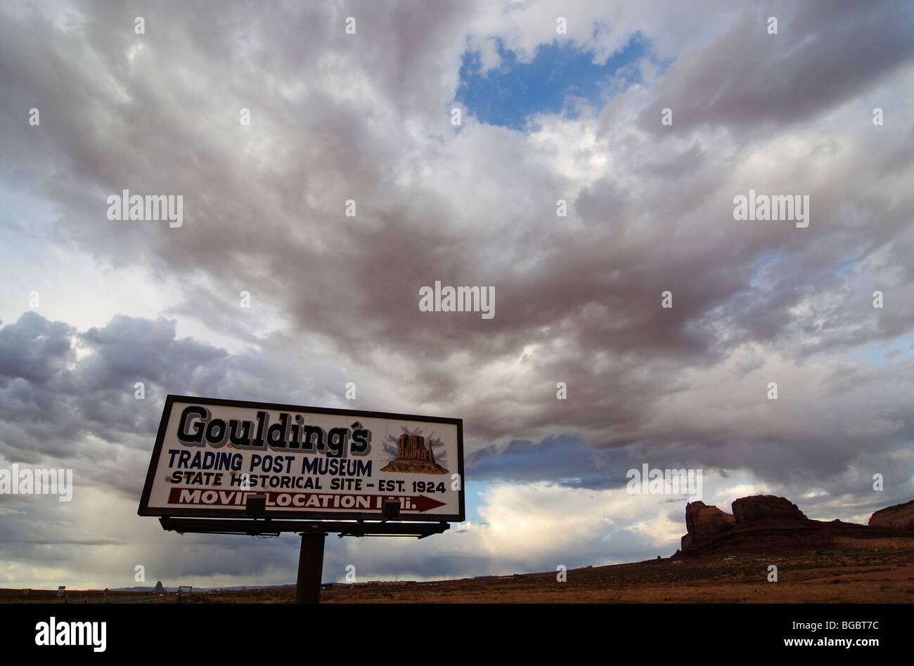 Billboard for the Trading Post Museum, Monument Valley, Navajo Tribal ...