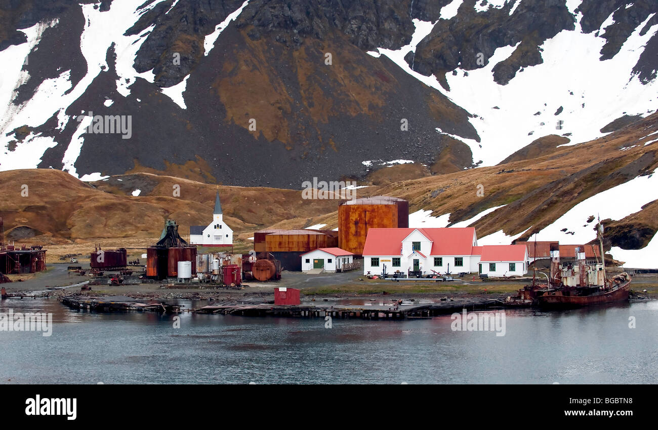 "Grytviken Whaling Station on South Georgia Island Stock Photo - Alamy