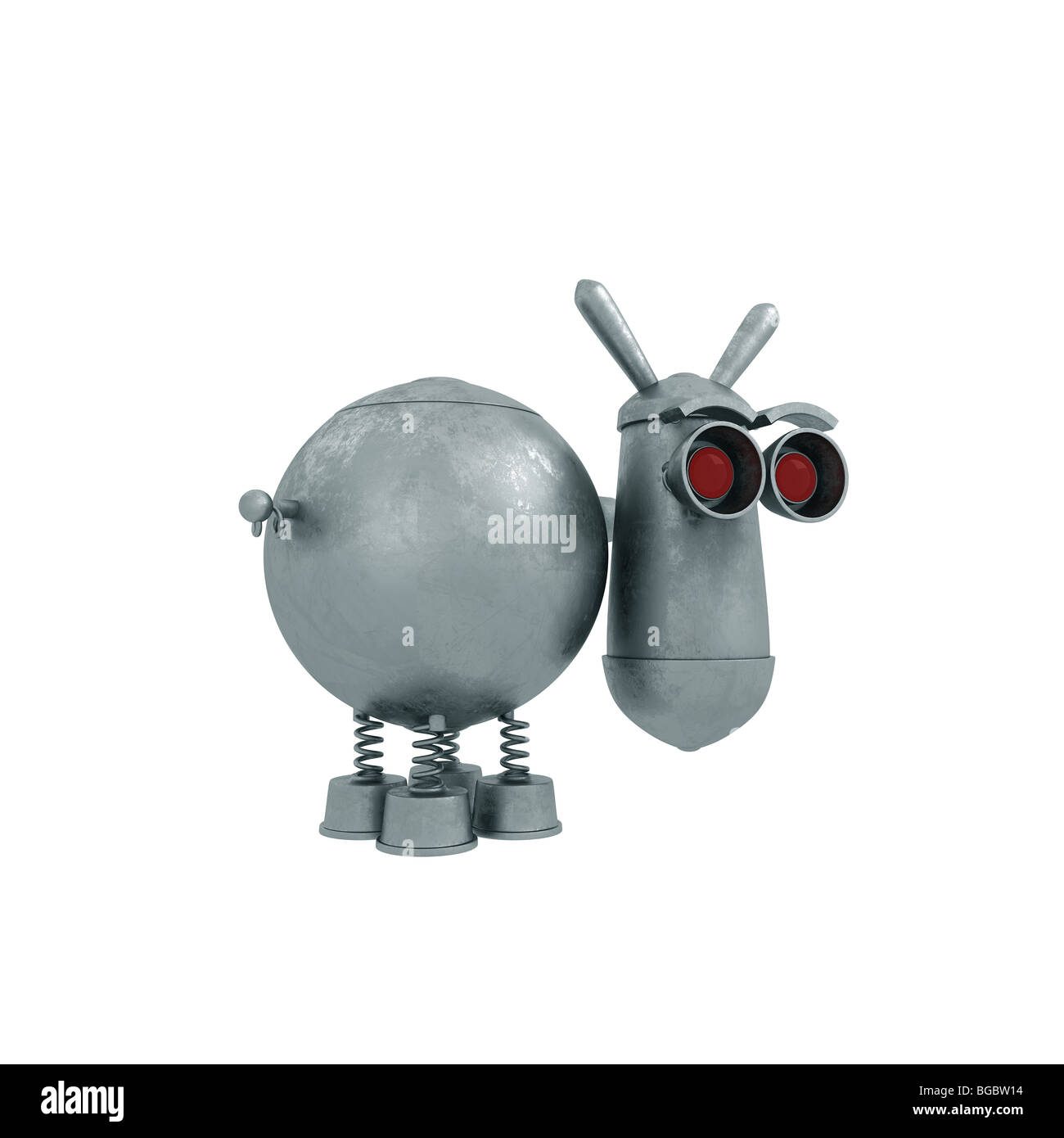 Metal toy. High-quality render of iron animal Stock Photo - Alamy