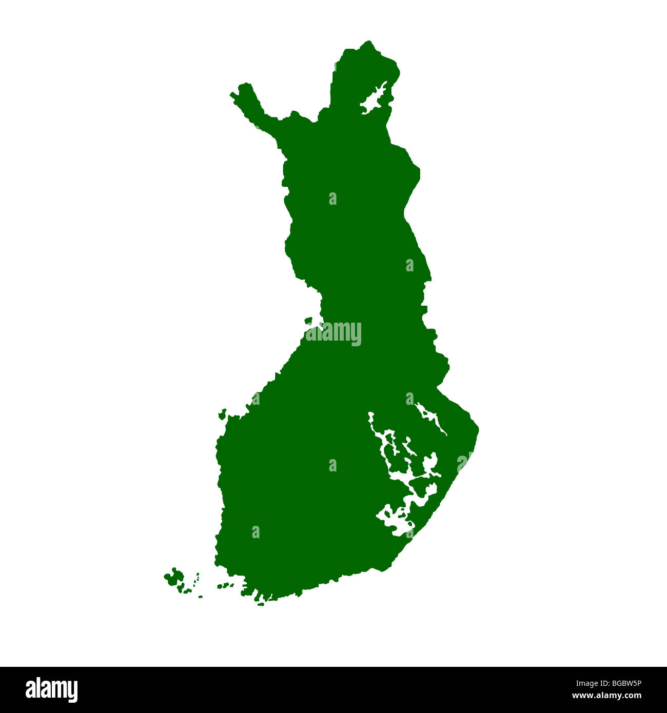Map of Finland isolated on white background Stock Photo - Alamy