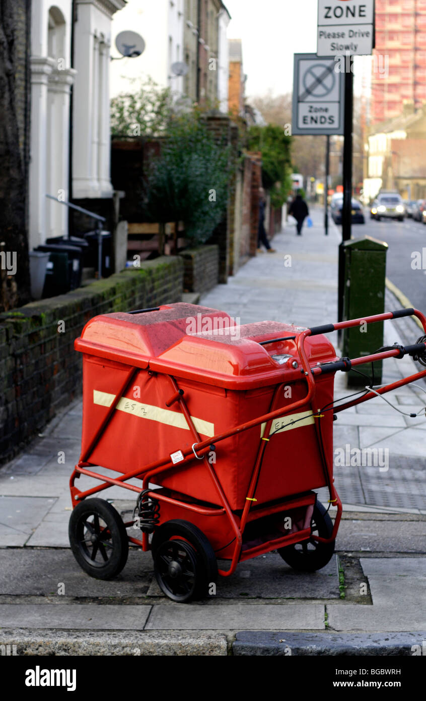 Royal mail postman trolley hi-res stock photography and images - Alamy