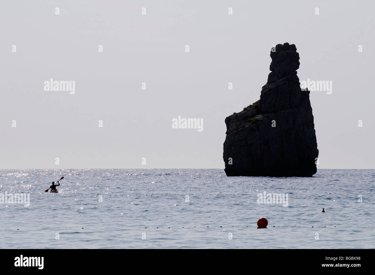 Rock, Cala Benirras, Port of San Miguel, Ibiza, Pine Islands, Balearic ...