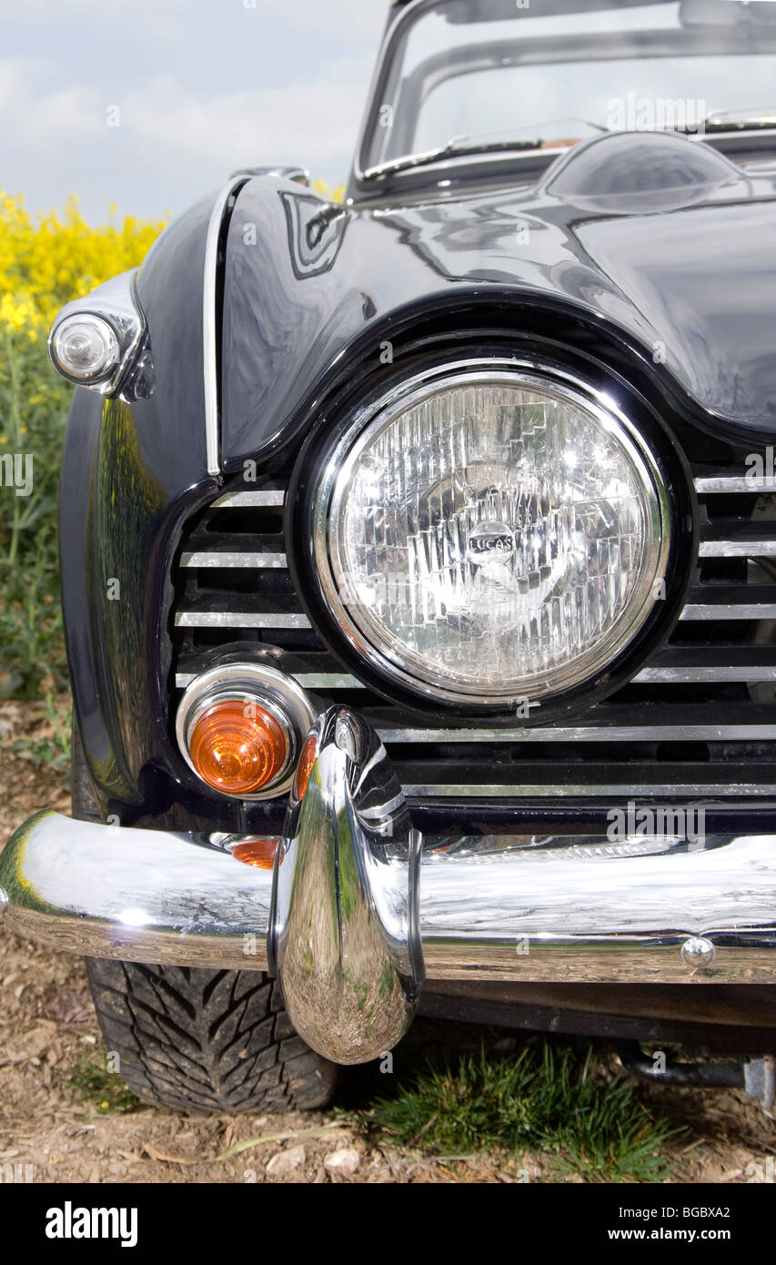 Triumph TR5 classic British open sports car headlight Stock Photo - Alamy