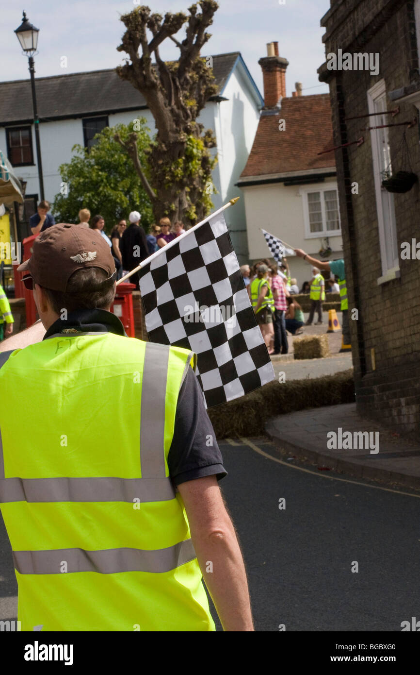 Checkered flag marshal hi-res stock photography and images - Alamy