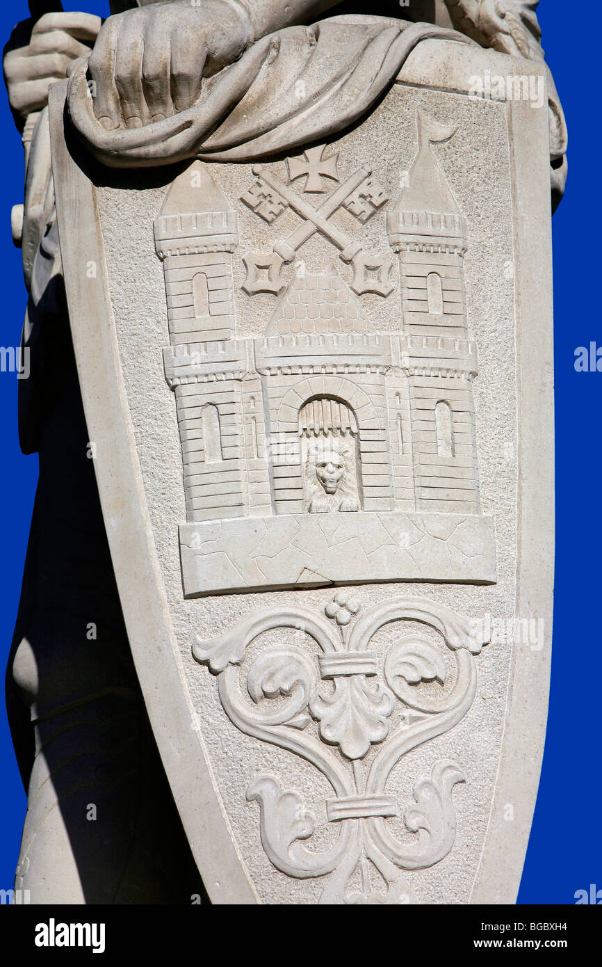 Shield of Saint Roland in Riga, Latvia Stock Photo - Alamy