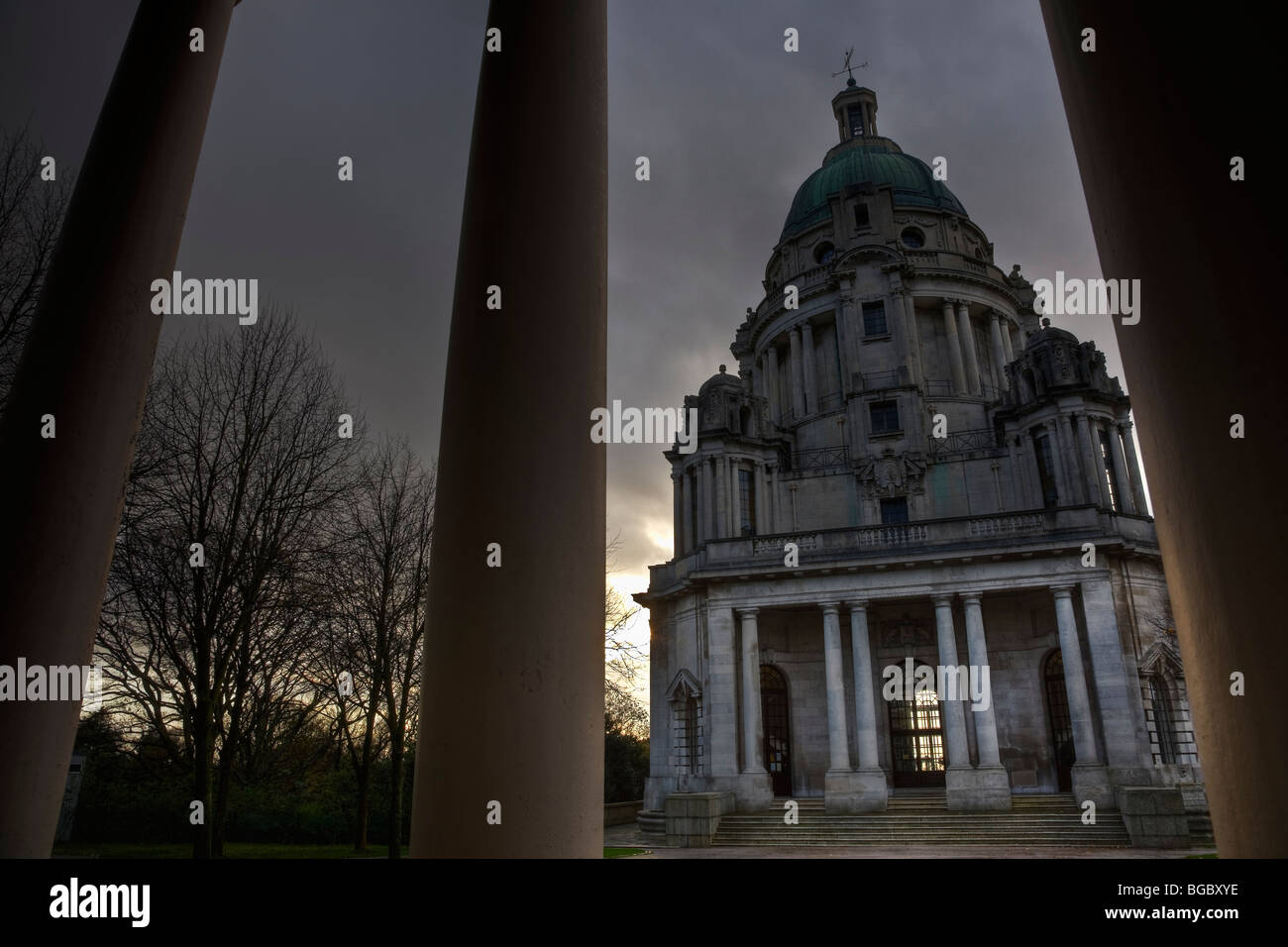 The Ashton Memorial in Williamson Park, Lancaster, at sunset Stock ...