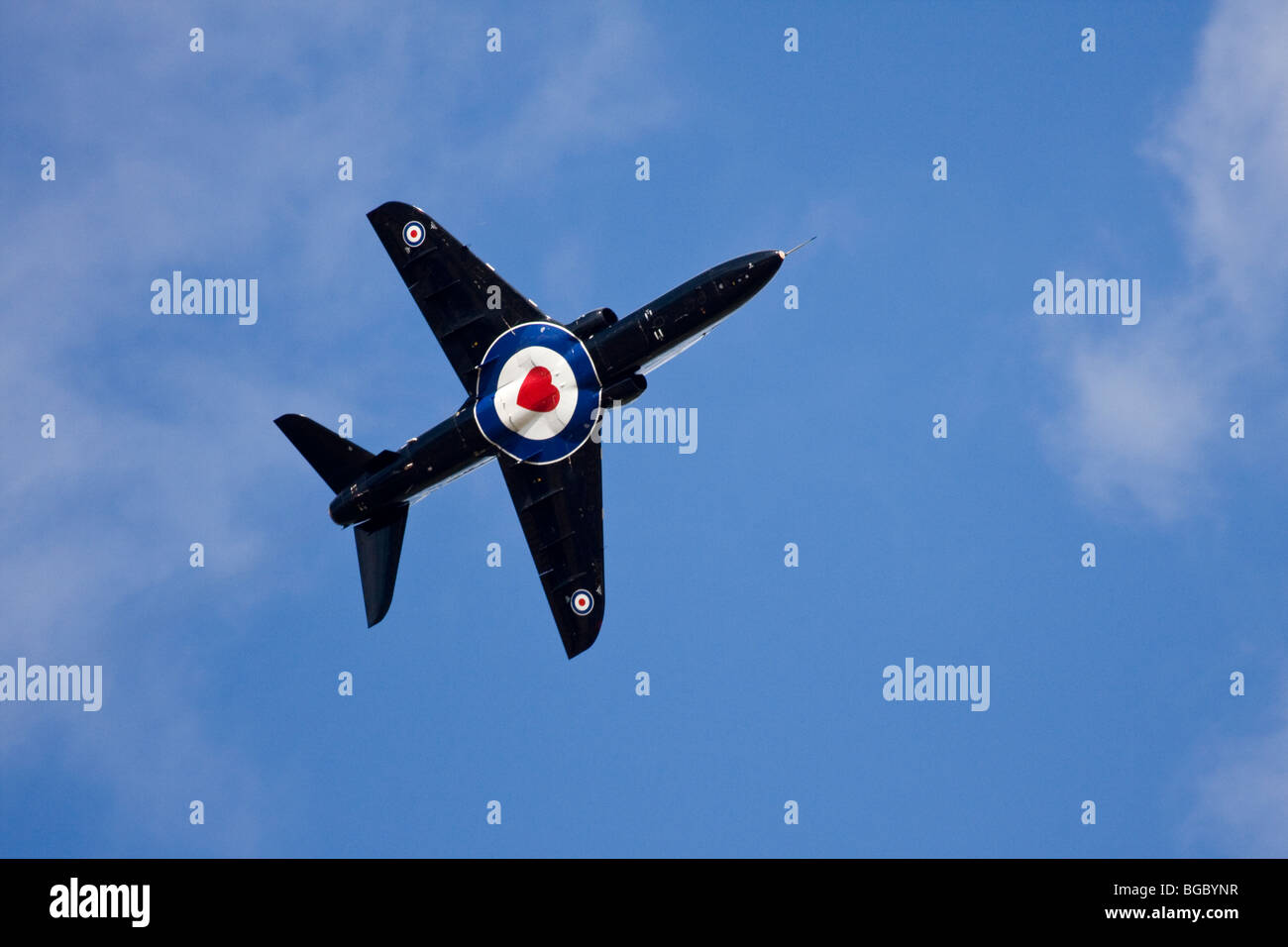 RAF Benevolent Fund Hawk jet aircraft with heart roundel Stock Photo ...