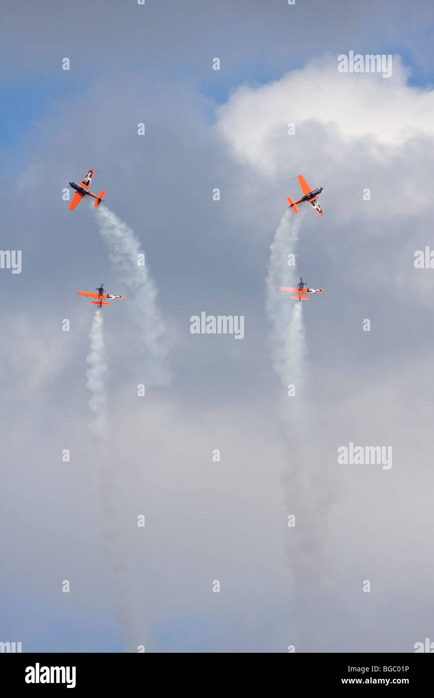 The Blades Aerobatic team flying Extra 300 LP aircraft Stock Photo - Alamy