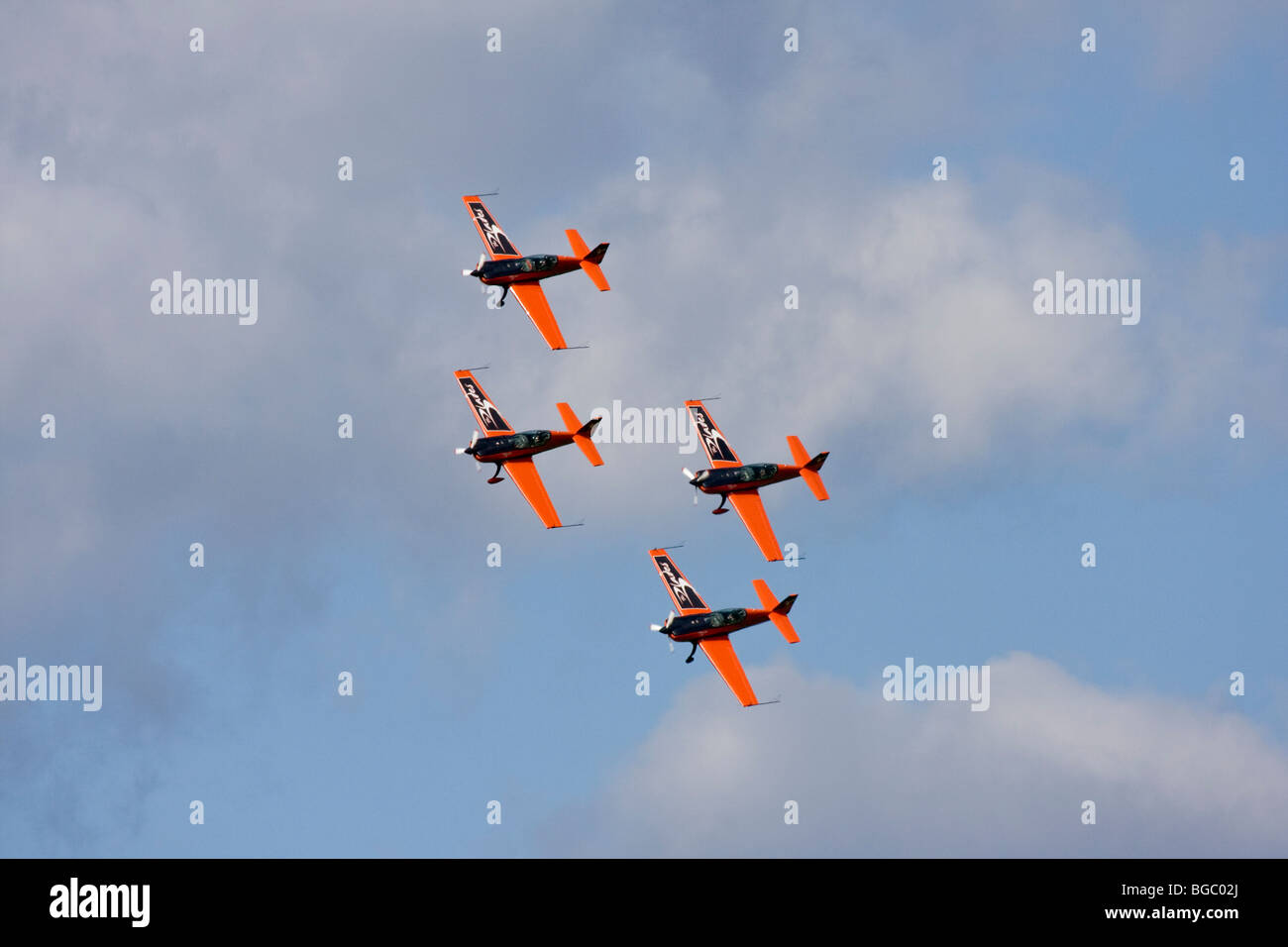 The Blades Aerobatic team flying Extra 300 LP aircraft Stock Photo - Alamy