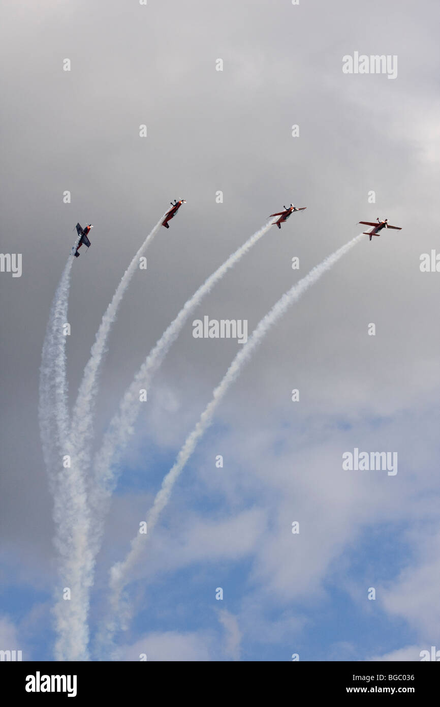 The Blades Aerobatic team flying Extra 300 LP aircraft Stock Photo - Alamy