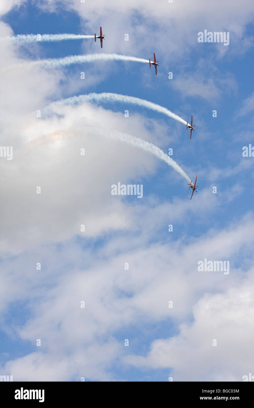 The Blades Aerobatic team flying Extra 300 LP aircraft Stock Photo - Alamy