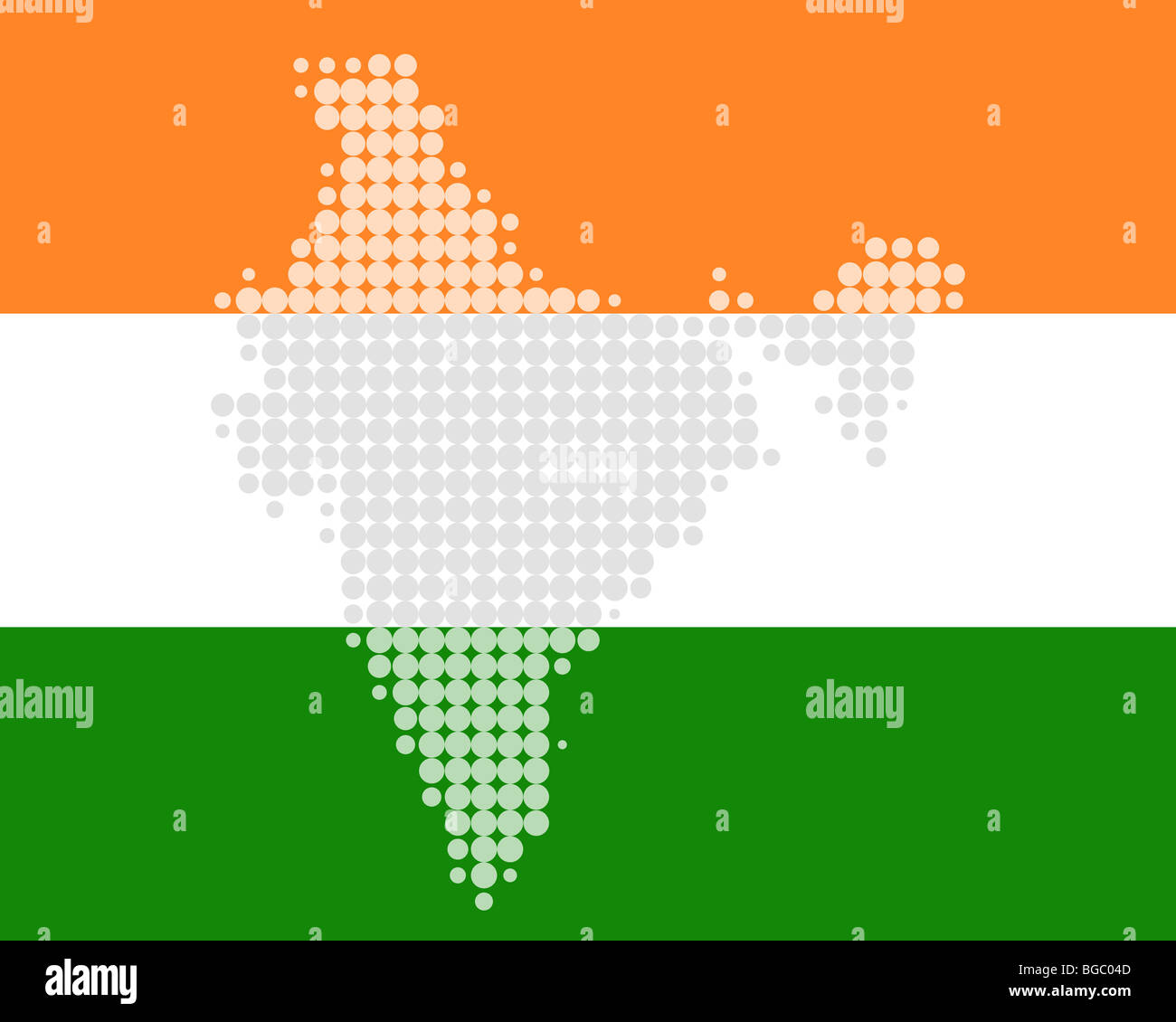 Map and flag of India Stock Photo - Alamy