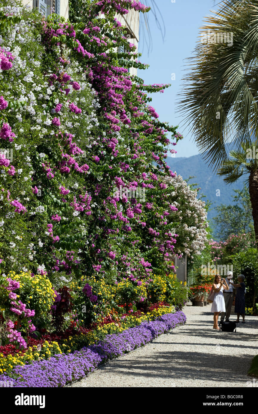 Europe, Italy, Piemonte, Maggiore Lake, Madre island, house, flowers ...