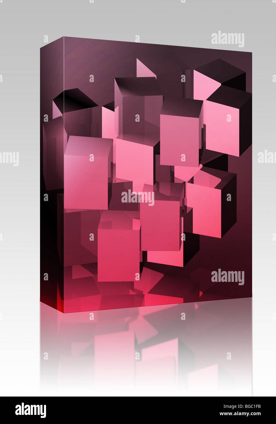 Software package box Abstract background illustration of cube geometric ...