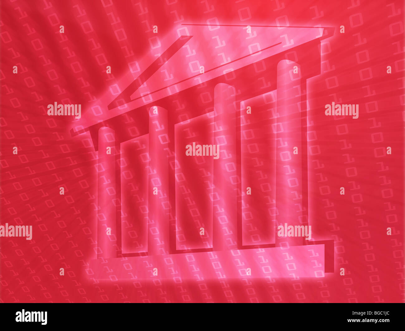 Electronic government, e-government illustration with digital data ...