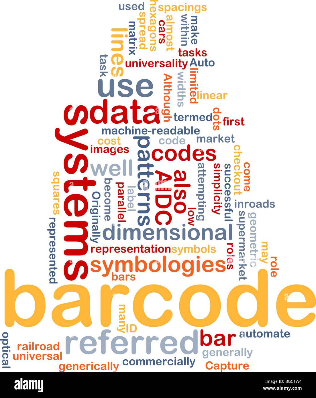Word cloud concept illustration of barcode bar code Stock Photo - Alamy