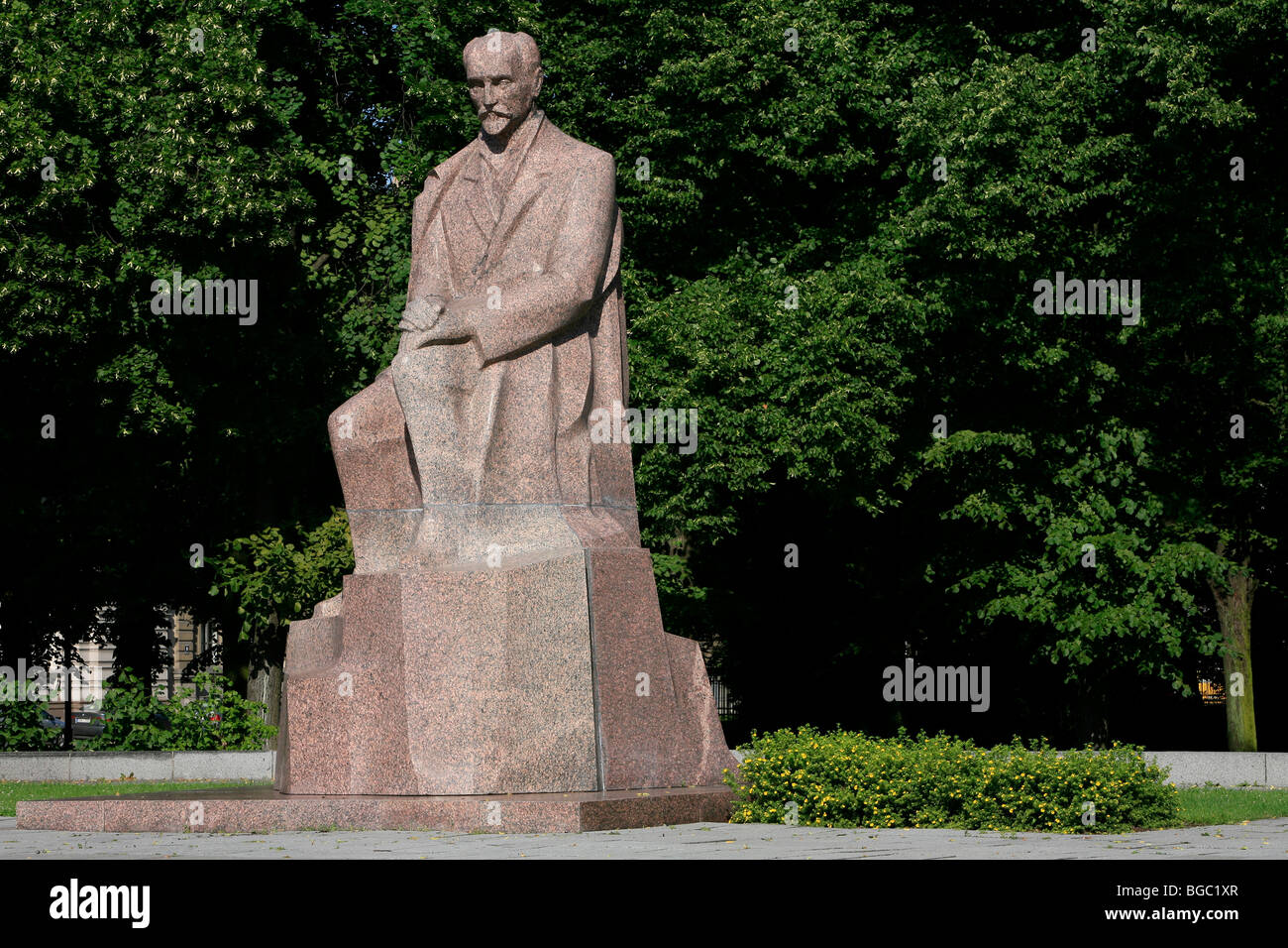 Statue of the Latvian poet Janis Rainis in Riga, Latvia Stock Photo - Alamy