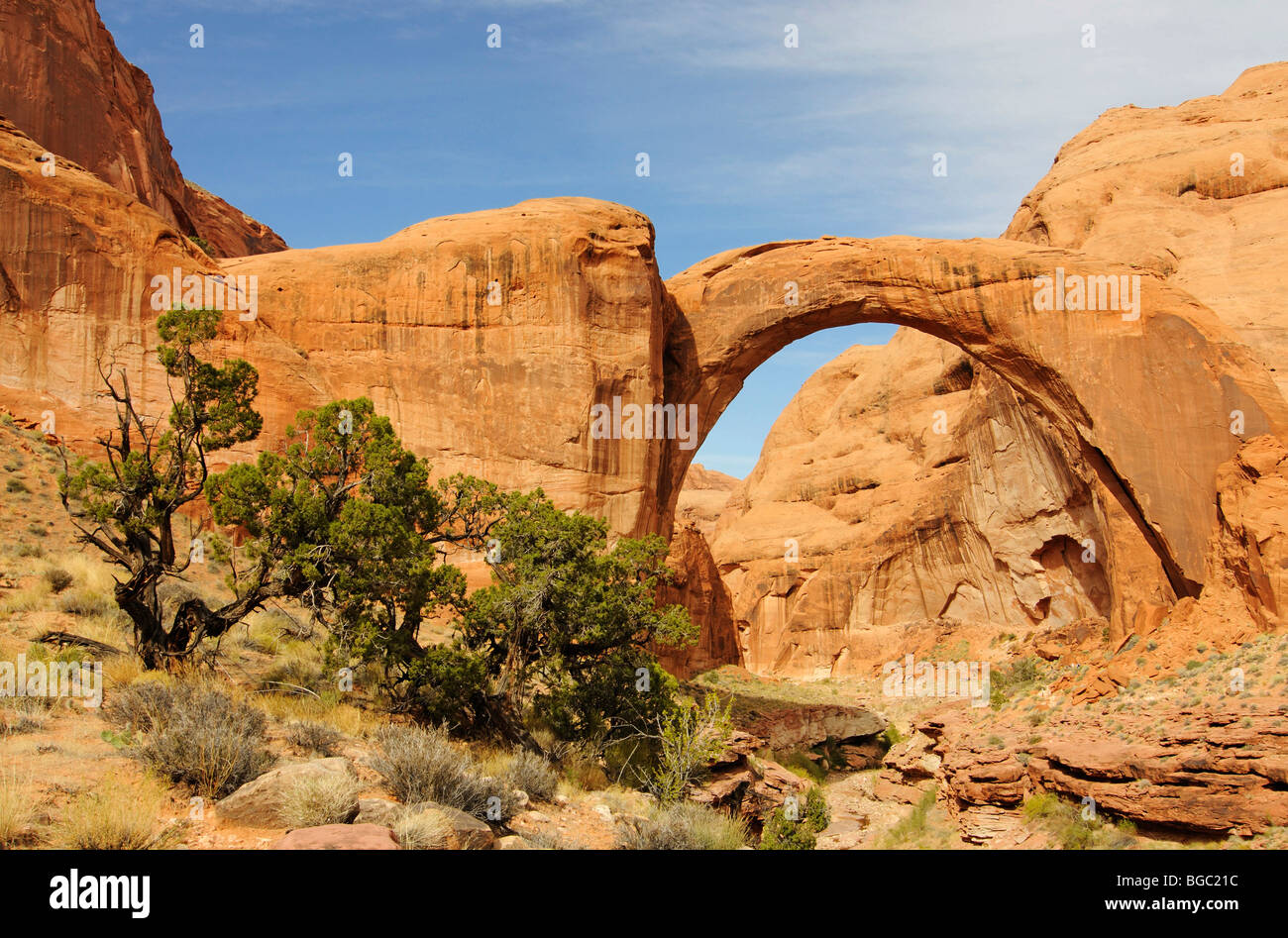 Rainbow Bridge, Lake Powell, Glen Canyon, Arizona, United States Stock ...