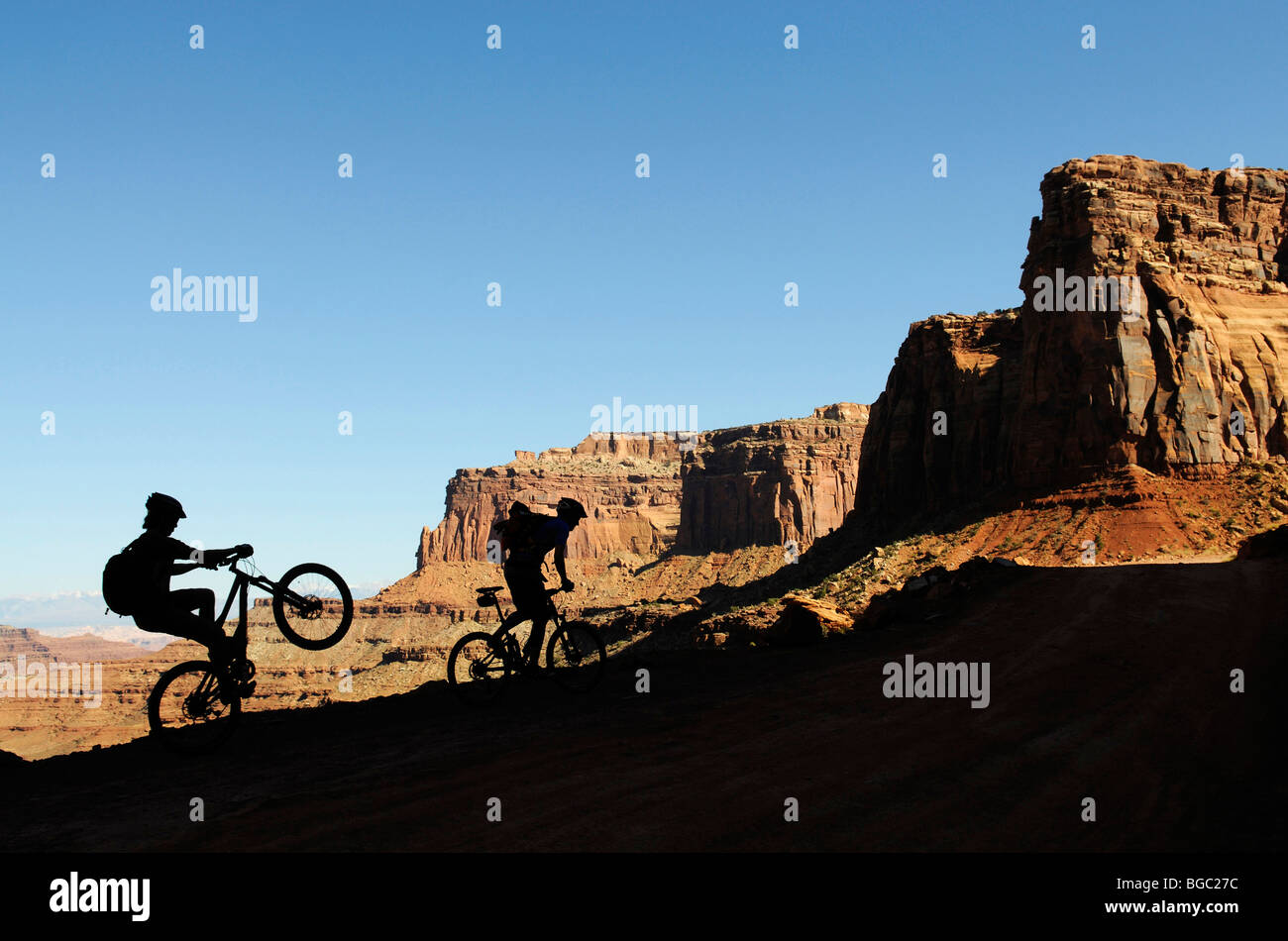 Mountain bikers, White Rim Trail, Moab, Utah, USA Stock Photo - Alamy