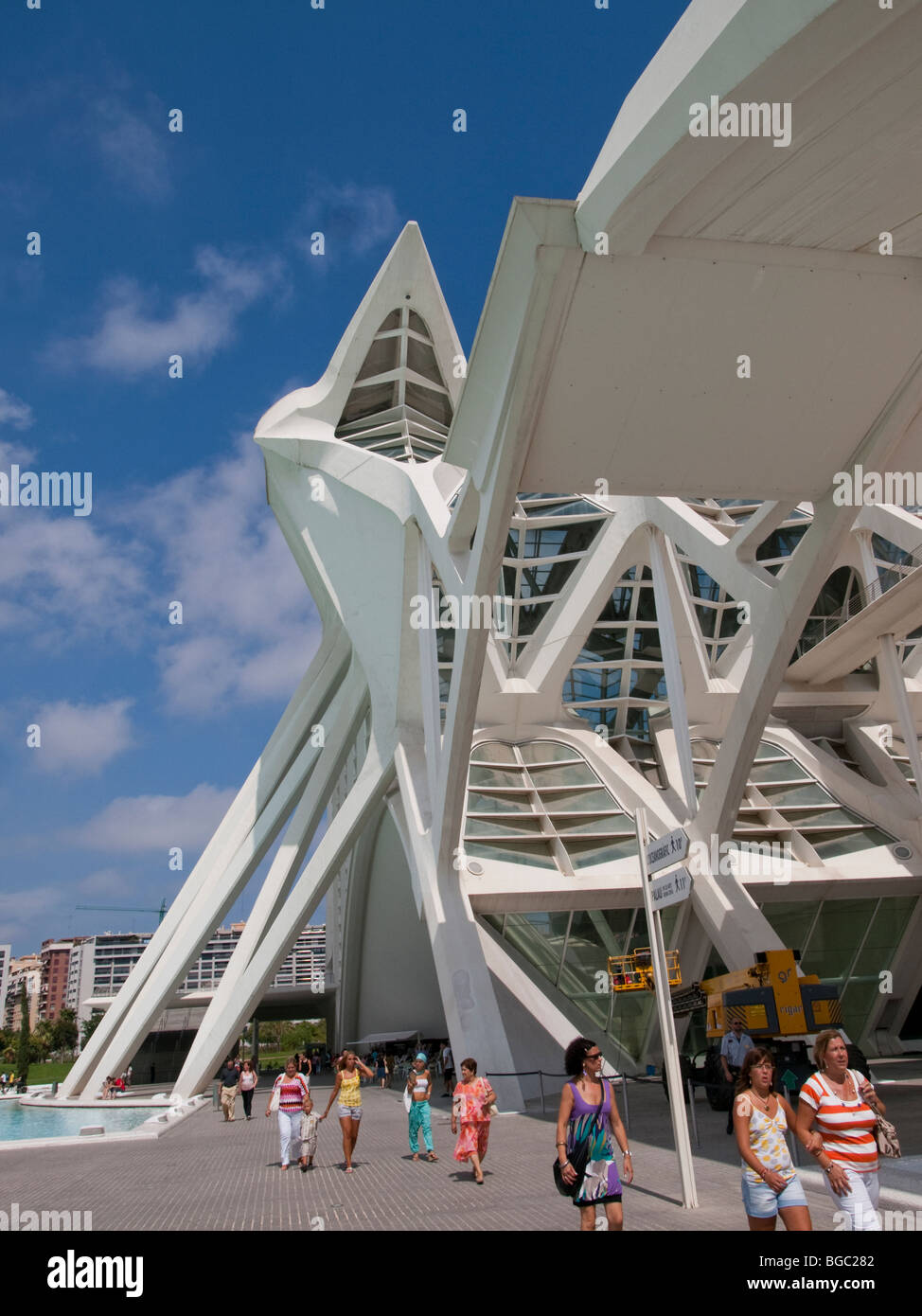 Outside detail of the Príncipe Felipe Science Museum Stock Photo - Alamy