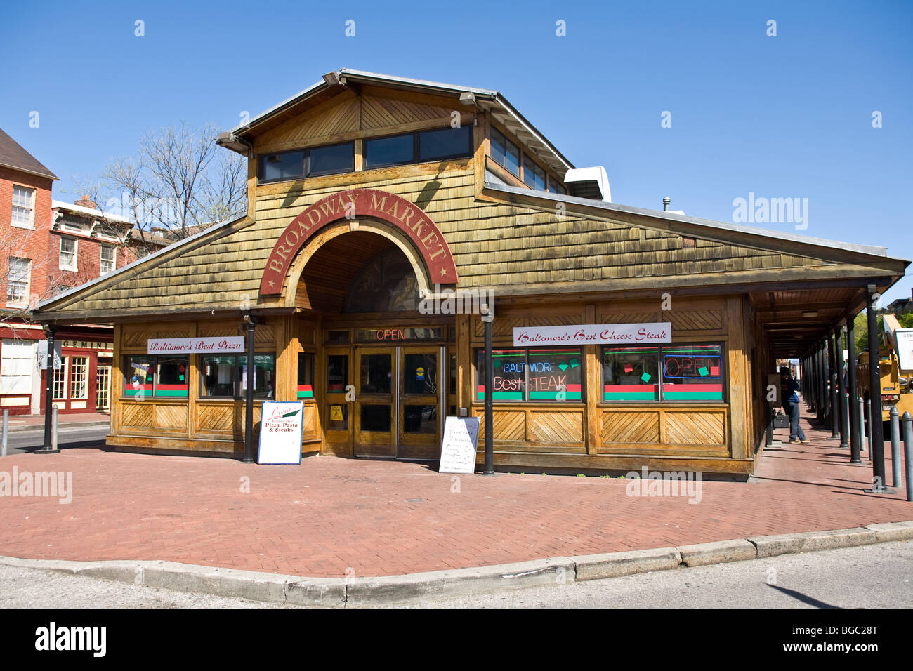Broadway Market in the Fells Point area of Baltimore, Maryland Stock ...