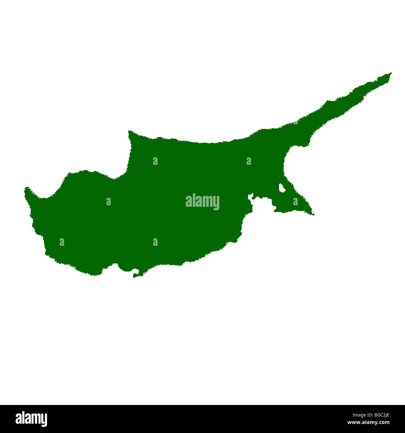 Map of Cyprus isolated on white background Stock Photo - Alamy