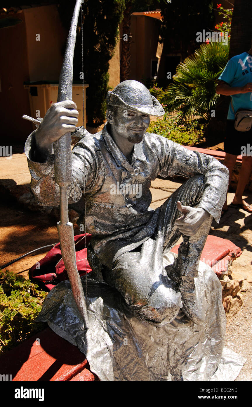 Pantomime, Living Statue, hippie market, Es Cana or Es Canar, Punta ...