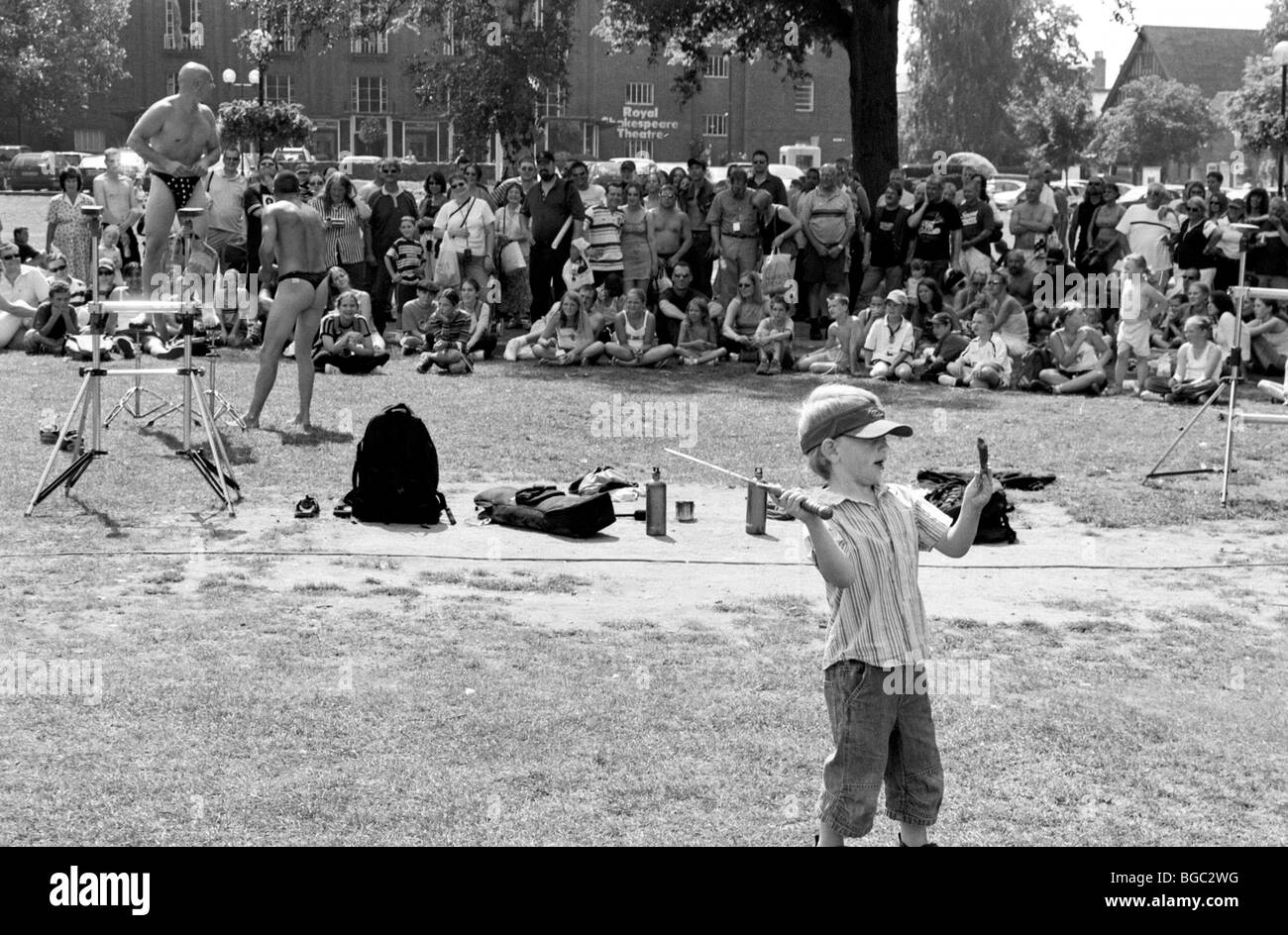 Outdoor theatre performance Black and White Stock Photos & Images - Alamy