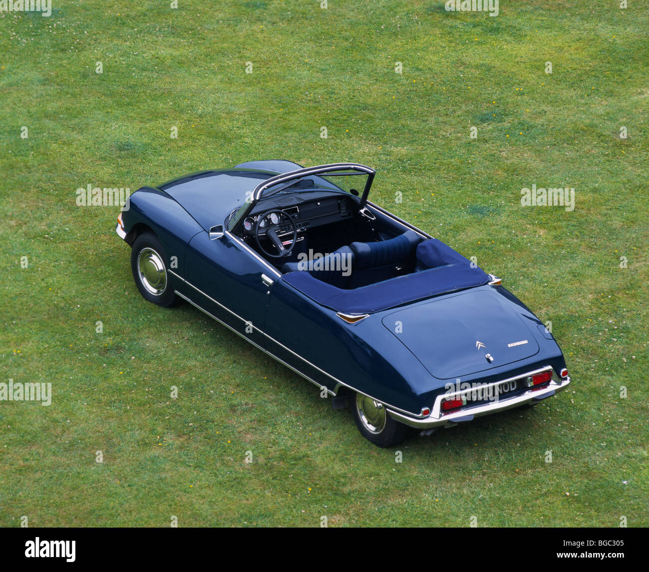 overhead view Citroen DS23 Cabriolet at Saltwood Castle. Custom built ...