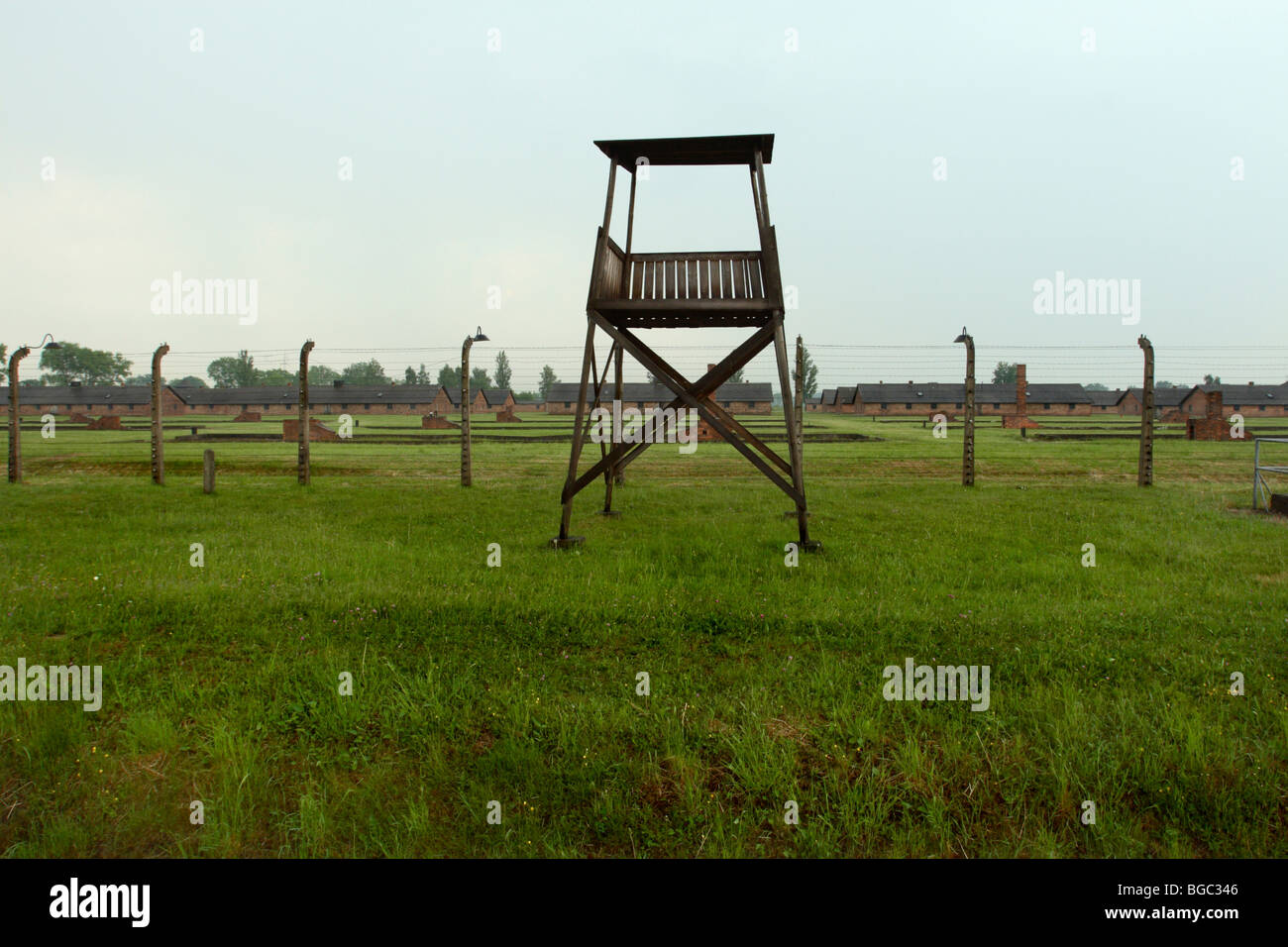 Guard tower auschwitz birkenau hi-res stock photography and images - Alamy