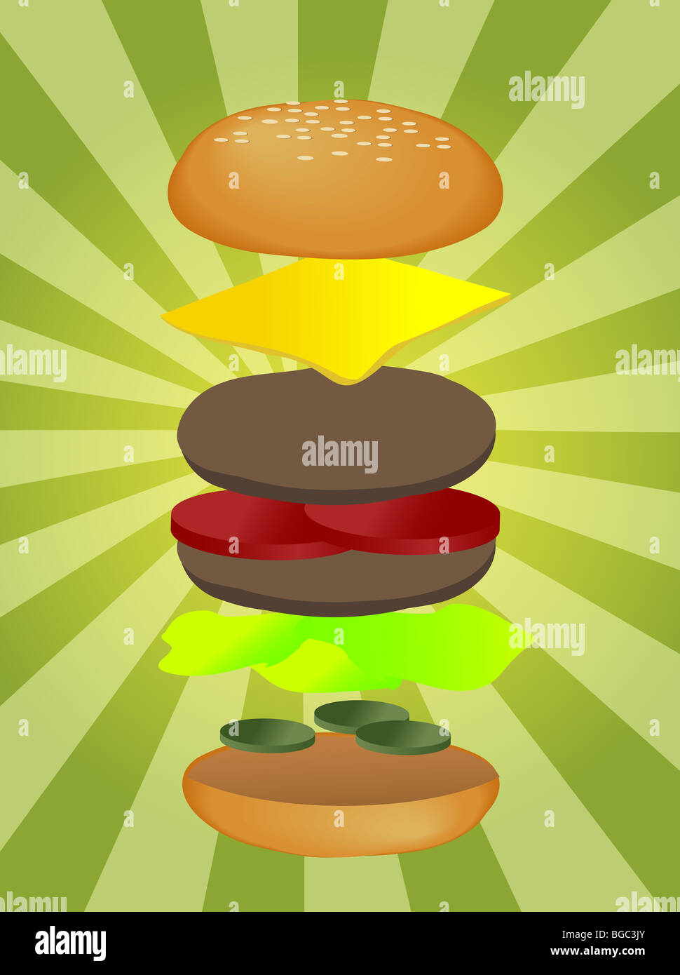 Burger cross section hi-res stock photography and images - Alamy