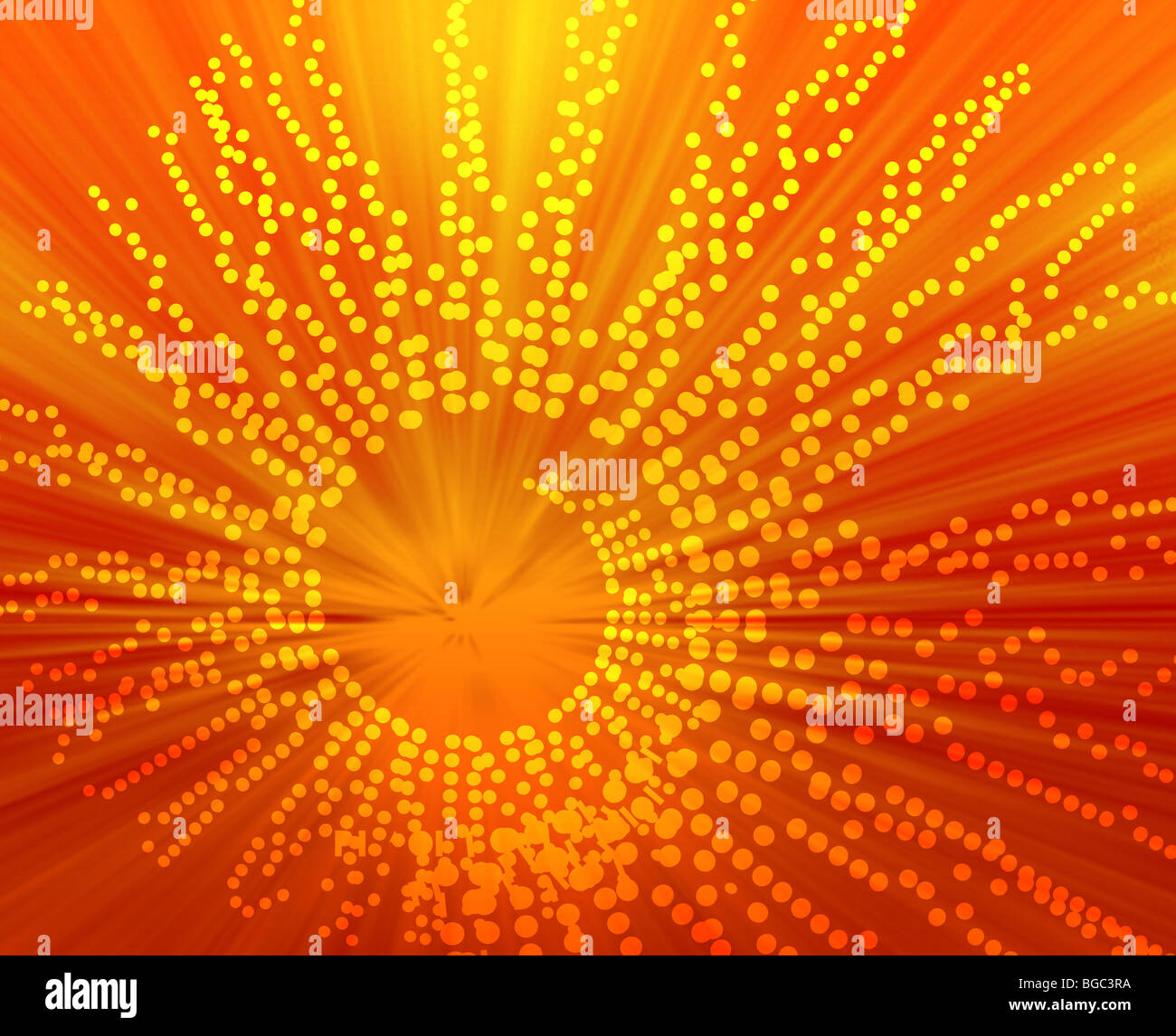 Spiral abstract illustration formed of round dots Stock Photo - Alamy