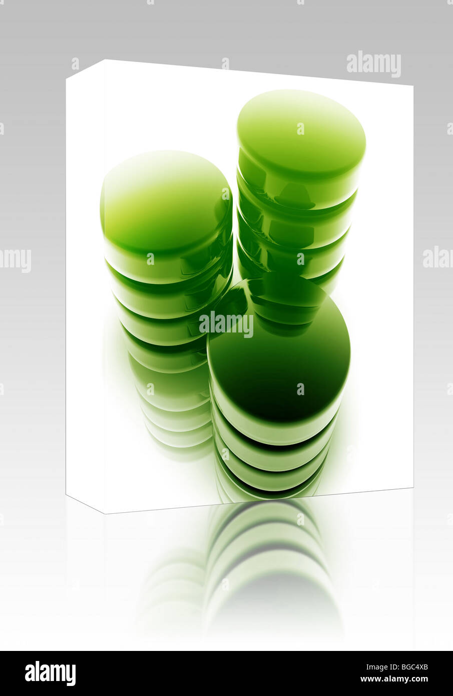 Software package box Database storage technology abstract illustration ...