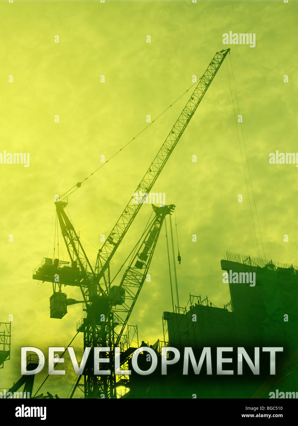 Digital collage illustration of construction industry equipment Stock ...