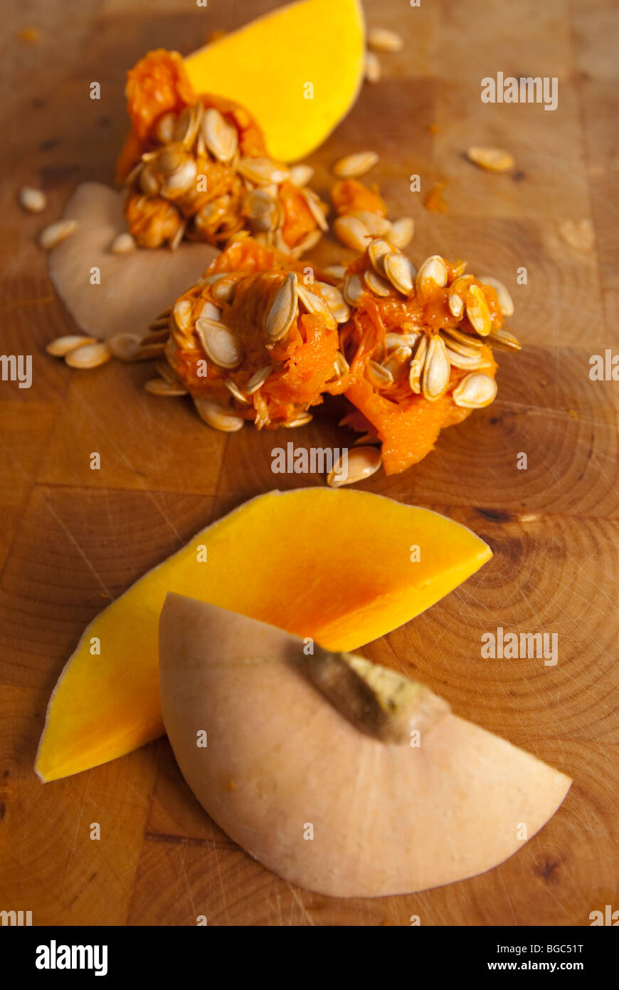Butternut squash on wooden hi-res stock photography and images - Alamy