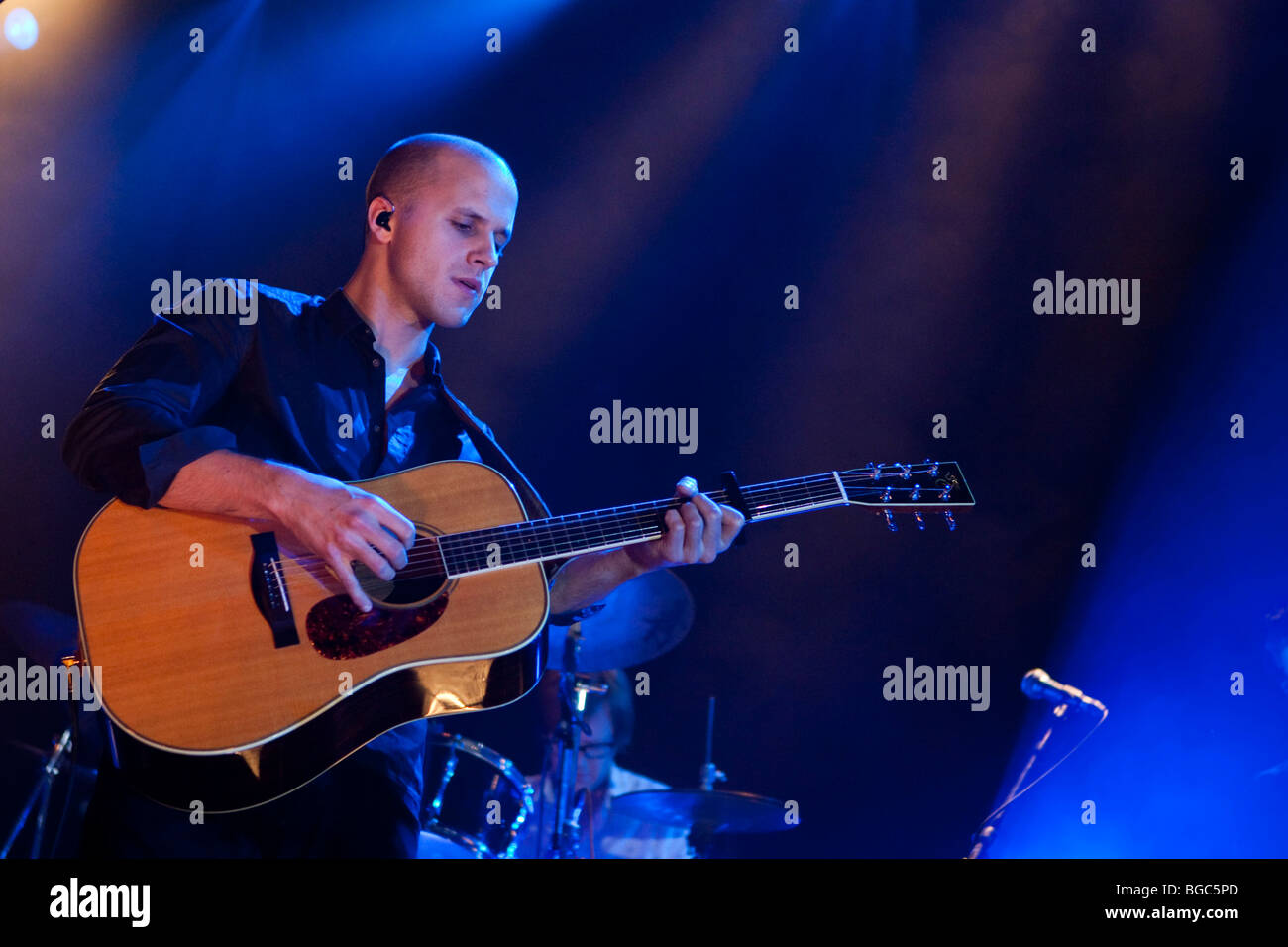 Milow, Belgian singer and songwriter, live in the Lucerne Hall of the ...