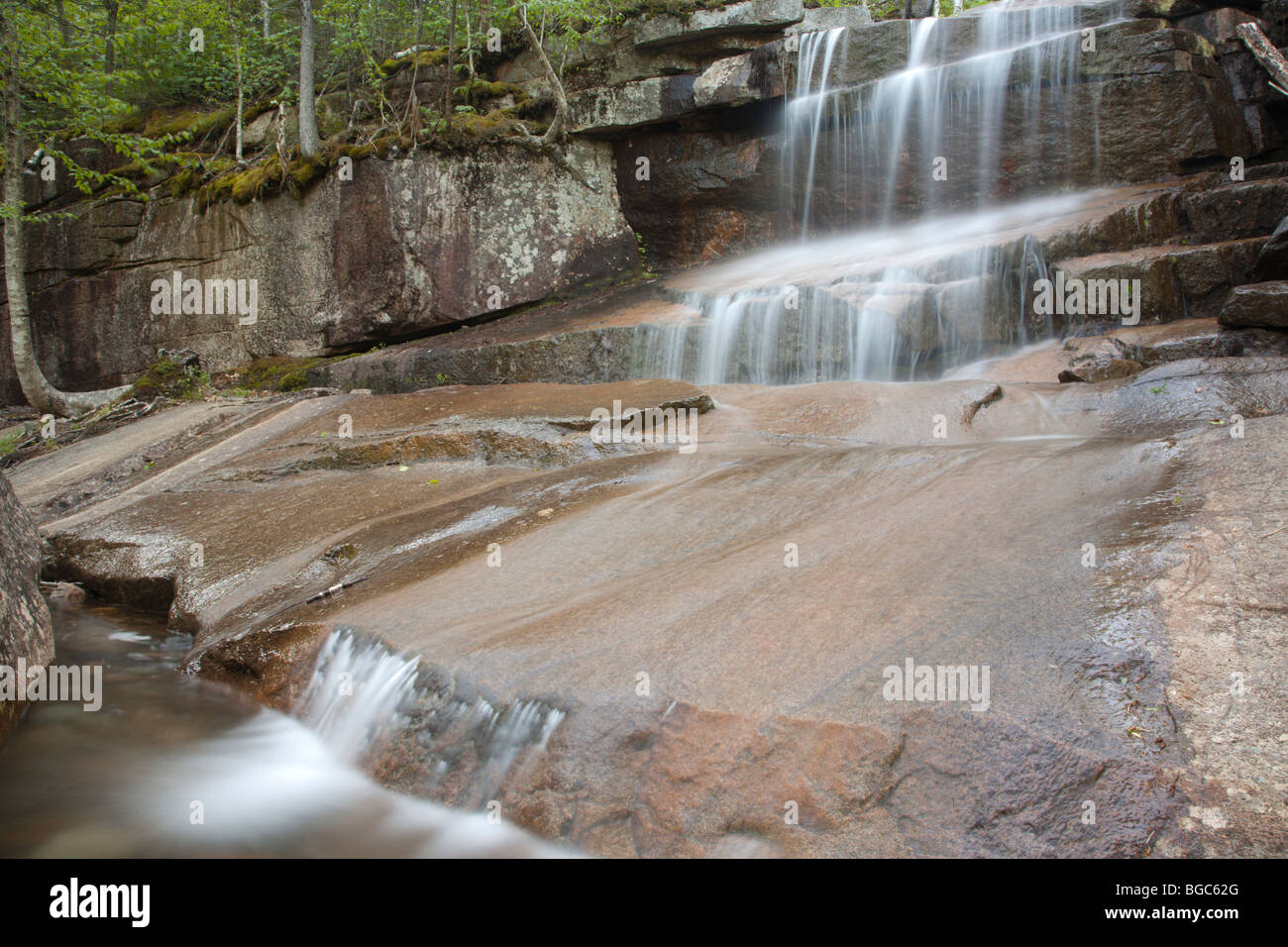 Champney Falls during the spring months. Located on Champney Brook next ...