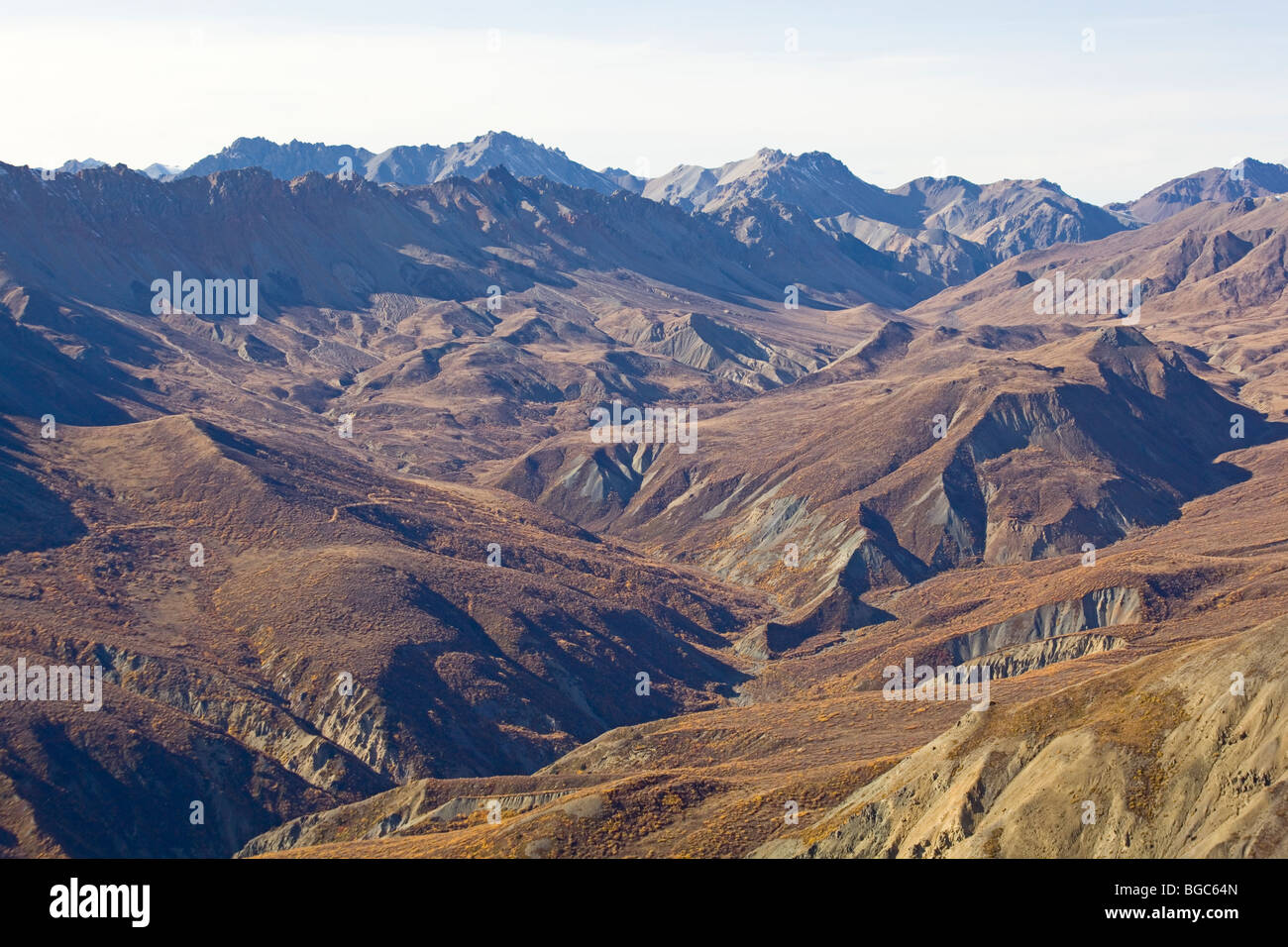 View from Sheep Mountain to Red Castle Ridge, St. Elias Mountains ...