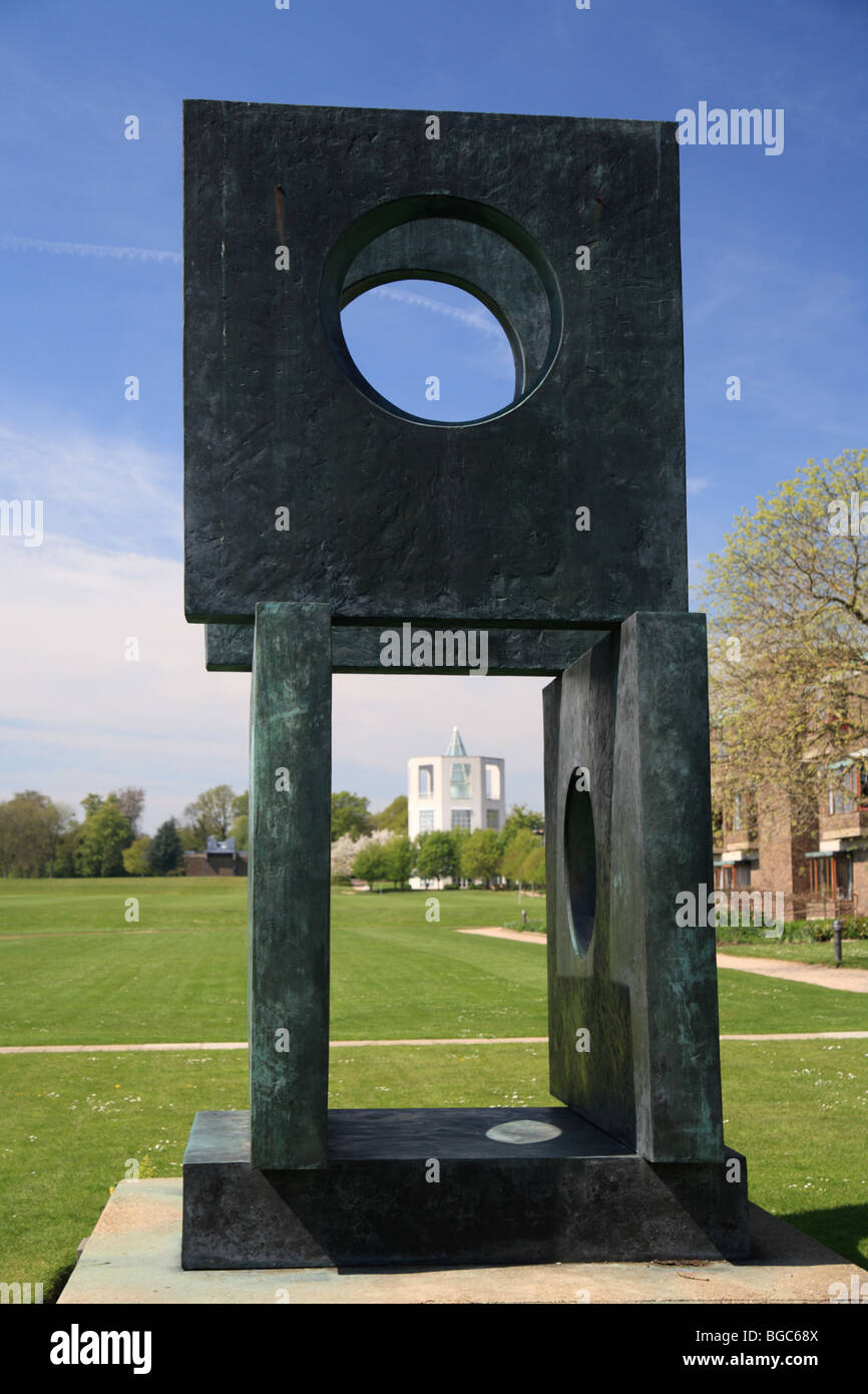 Hepworth sculpture Churchill College, Cambridge University, UK Stock ...