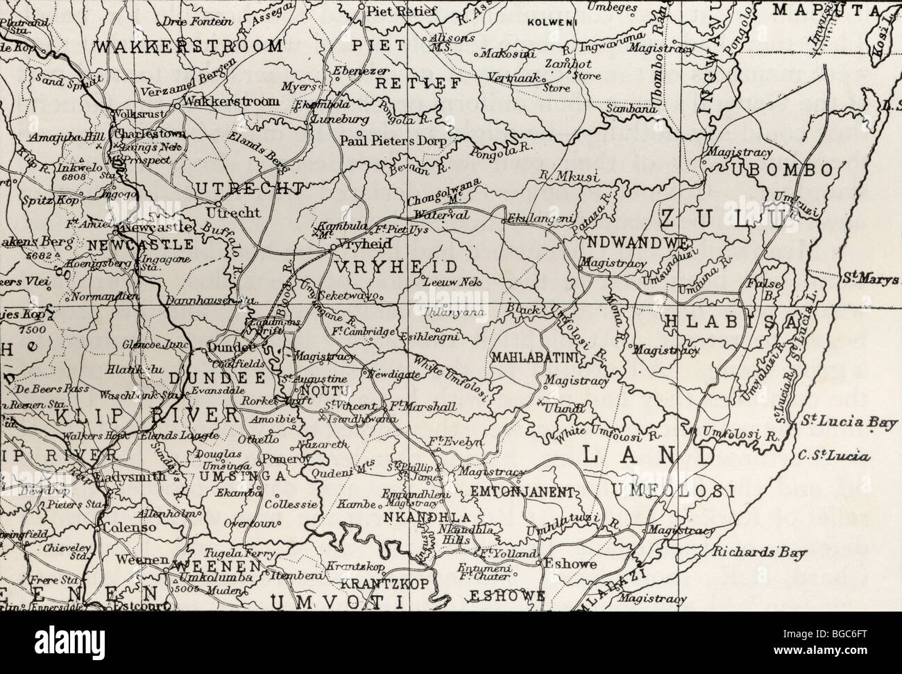 Map Of Zululand High Resolution Stock Photography and Images - Alamy