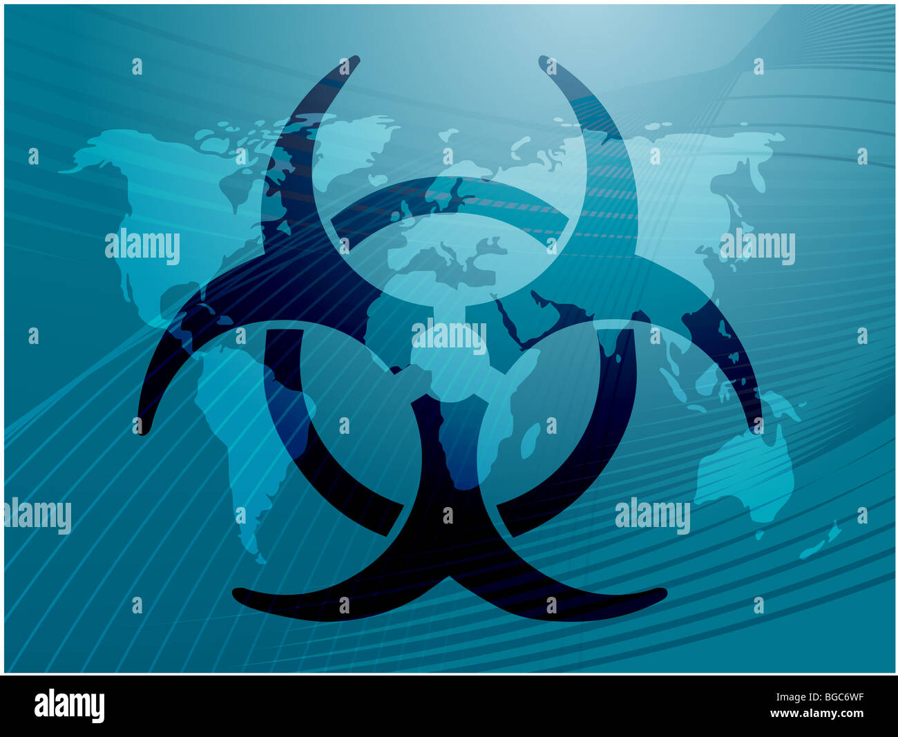 Biohazard sign, warning alert for hazardous bio materials Stock Photo ...