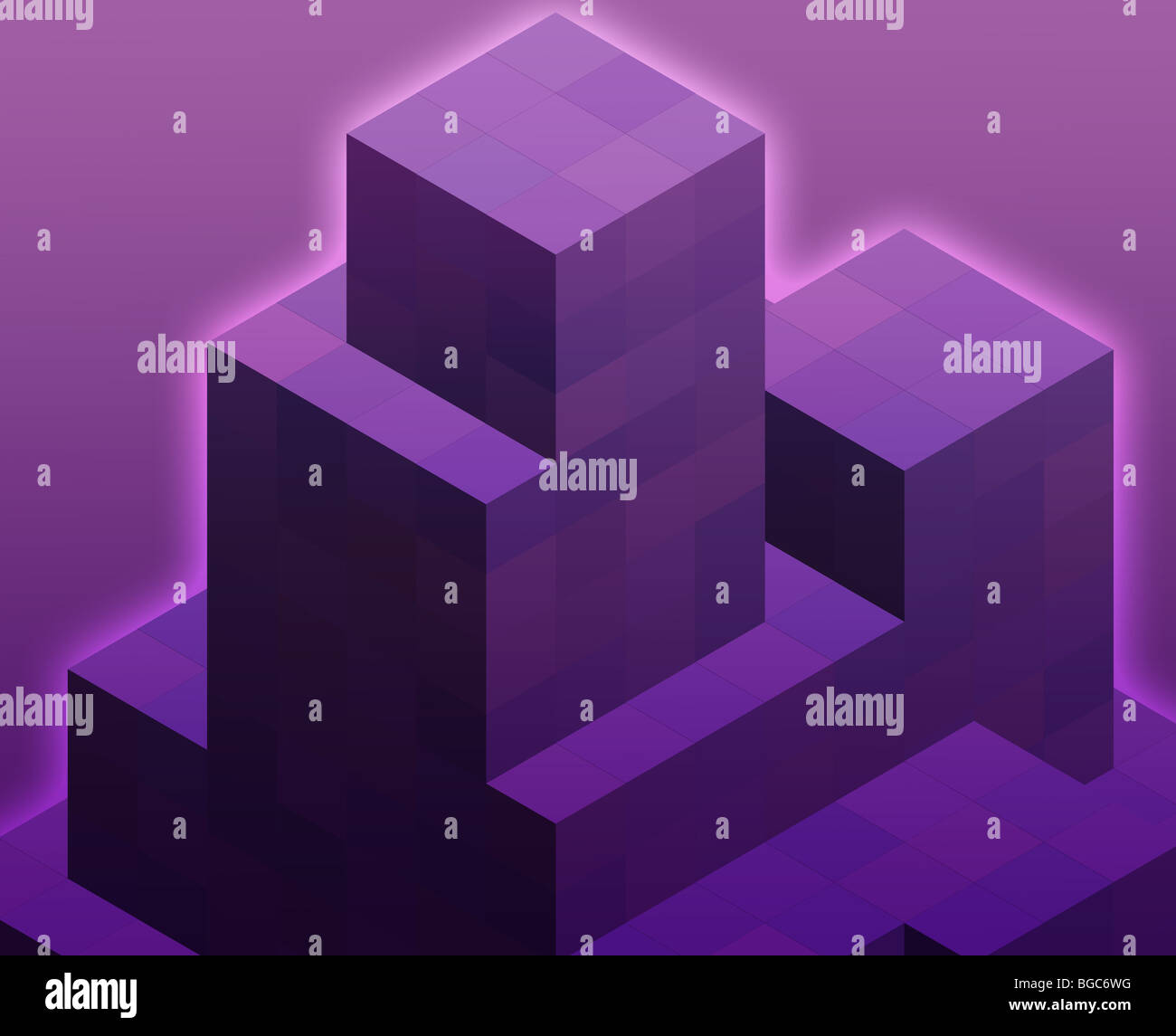 Abstract illustration wallpaper of geometric shape cubes Stock Photo ...