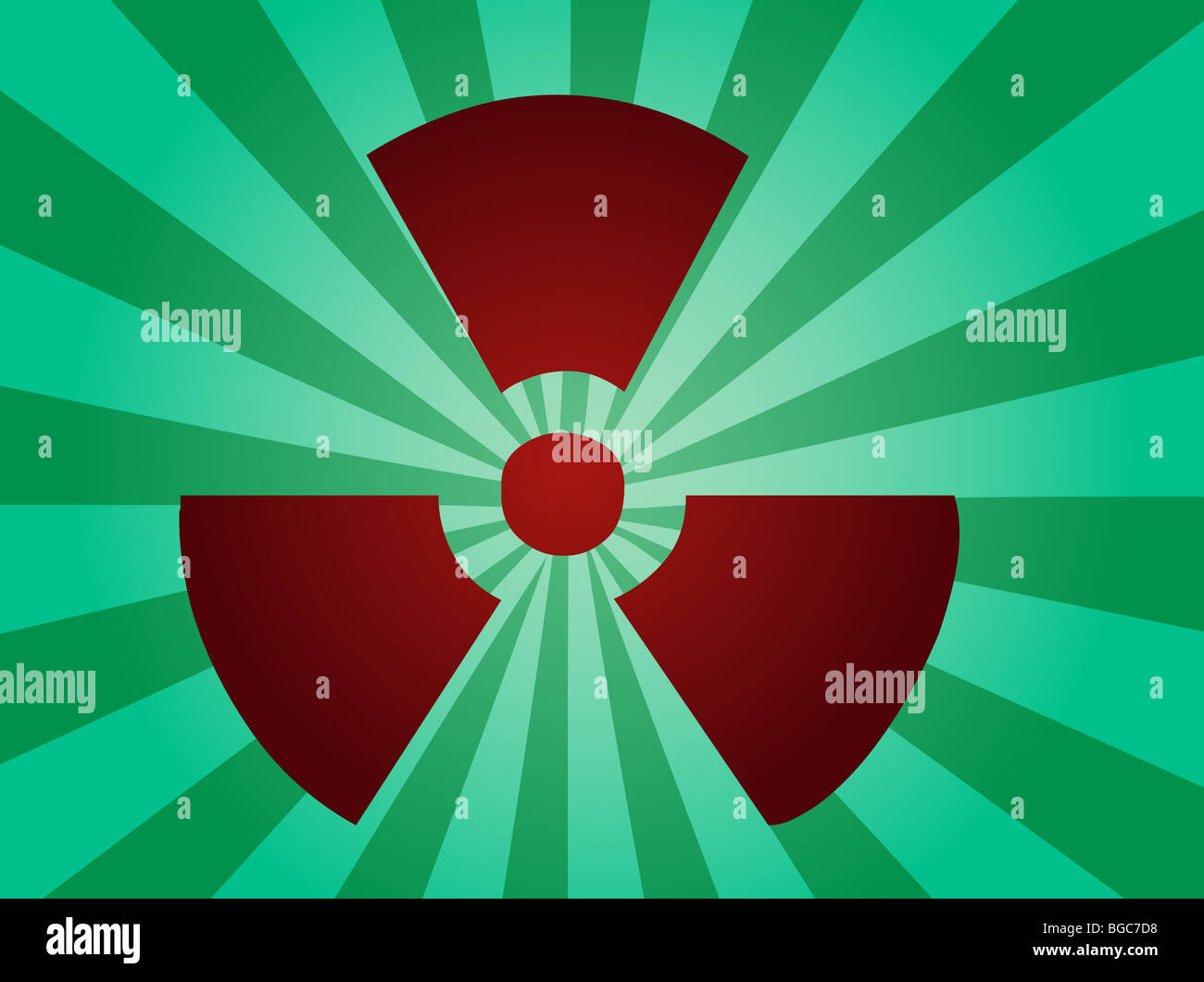 Illustration of radiation hazard warning alert symbol Stock Photo - Alamy
