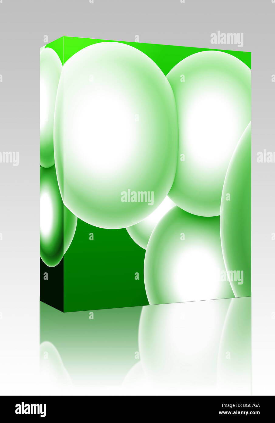 Software package box Abstract background illustration formed from many ...