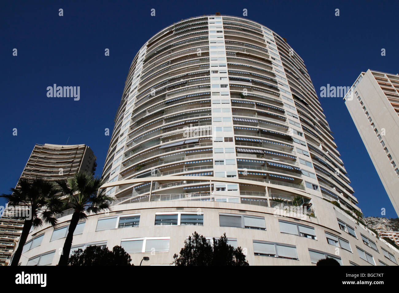 High-rise buildings on the Boulevard d'Italie, Monaco, Cote d'Azur ...