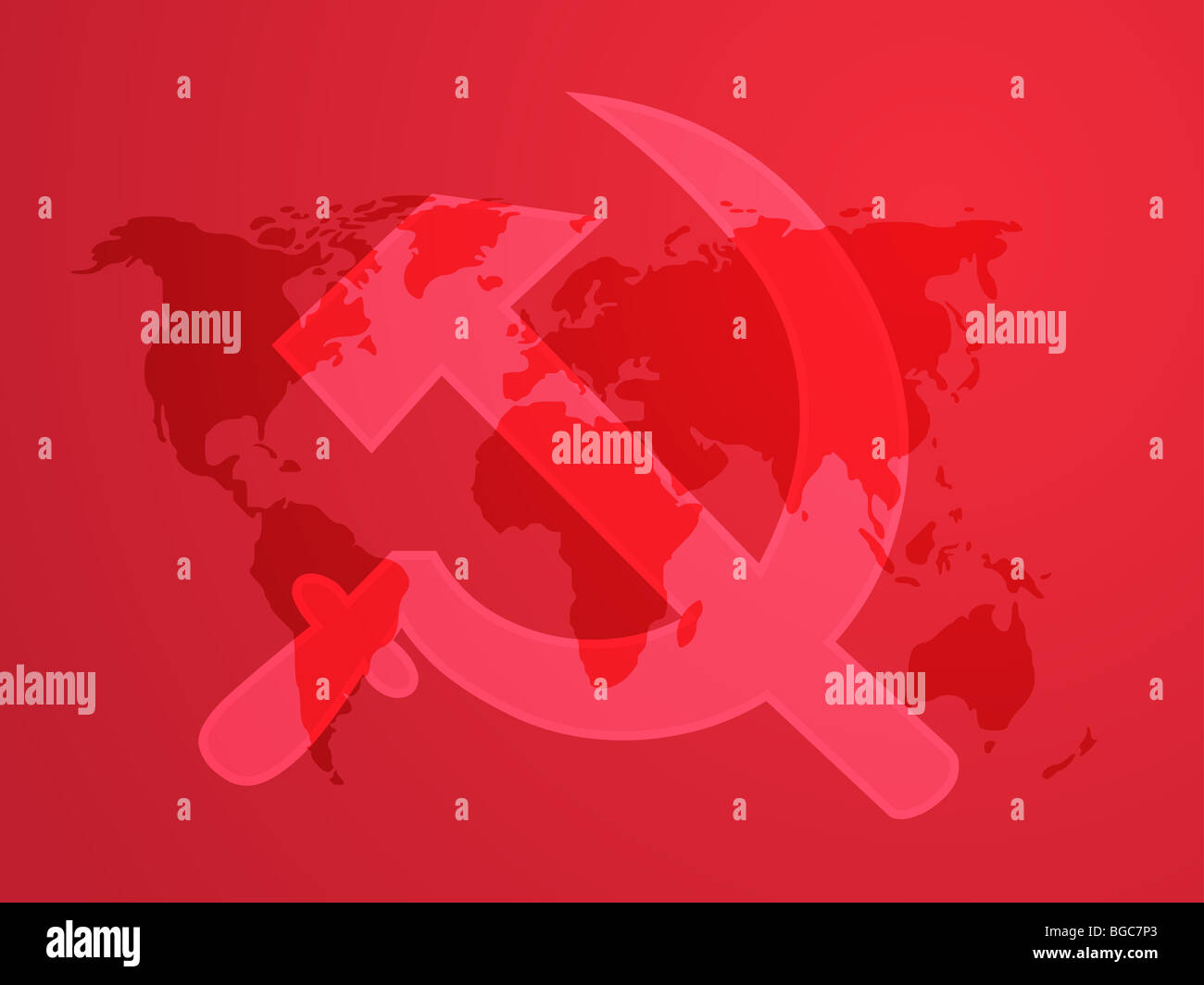 Soviet USSR hammer and sickle political symbol Stock Photo - Alamy