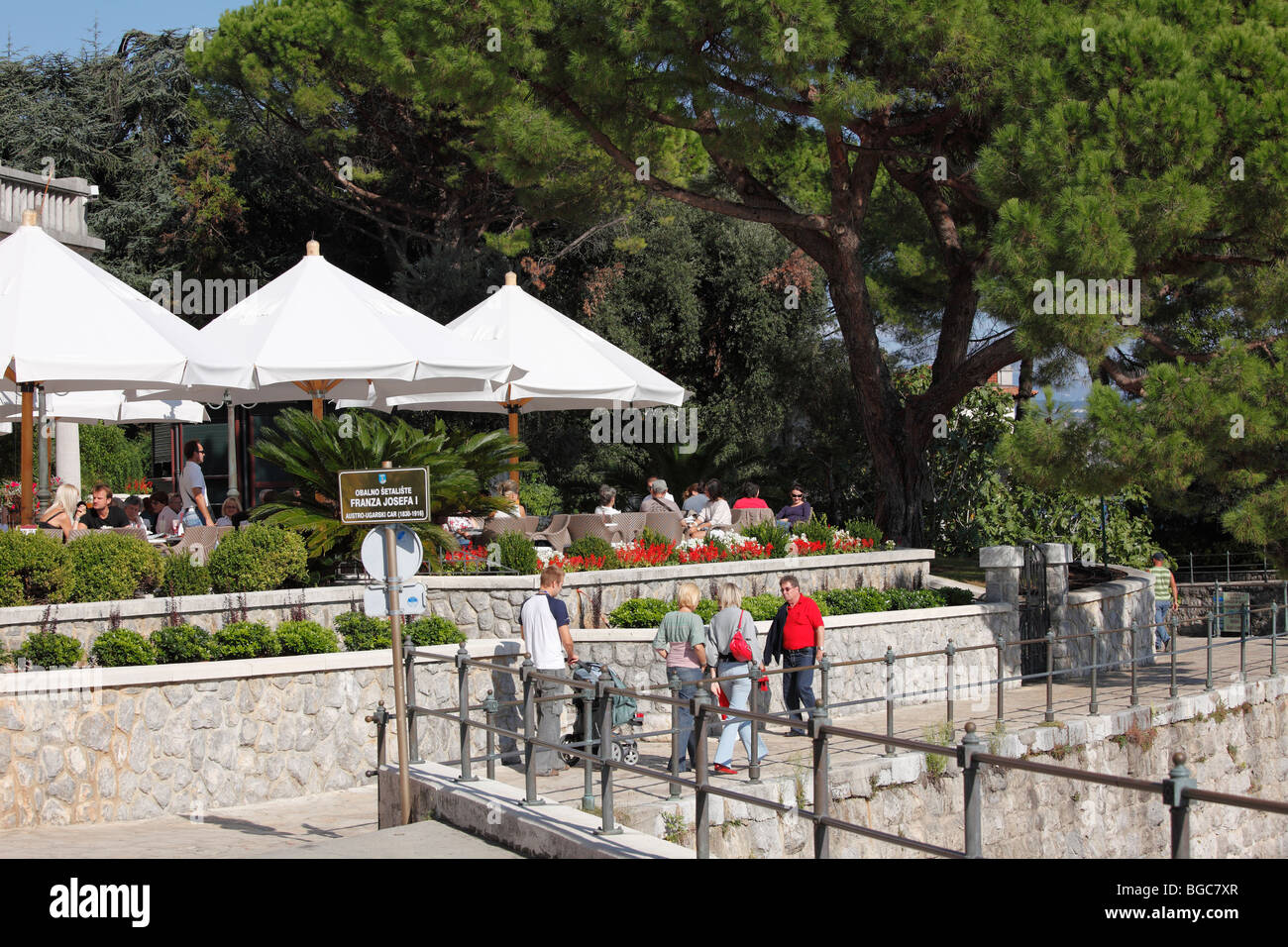 Café Wagner, Angiolina Park, Lungomare promenade, Opatija, Abbazia ...