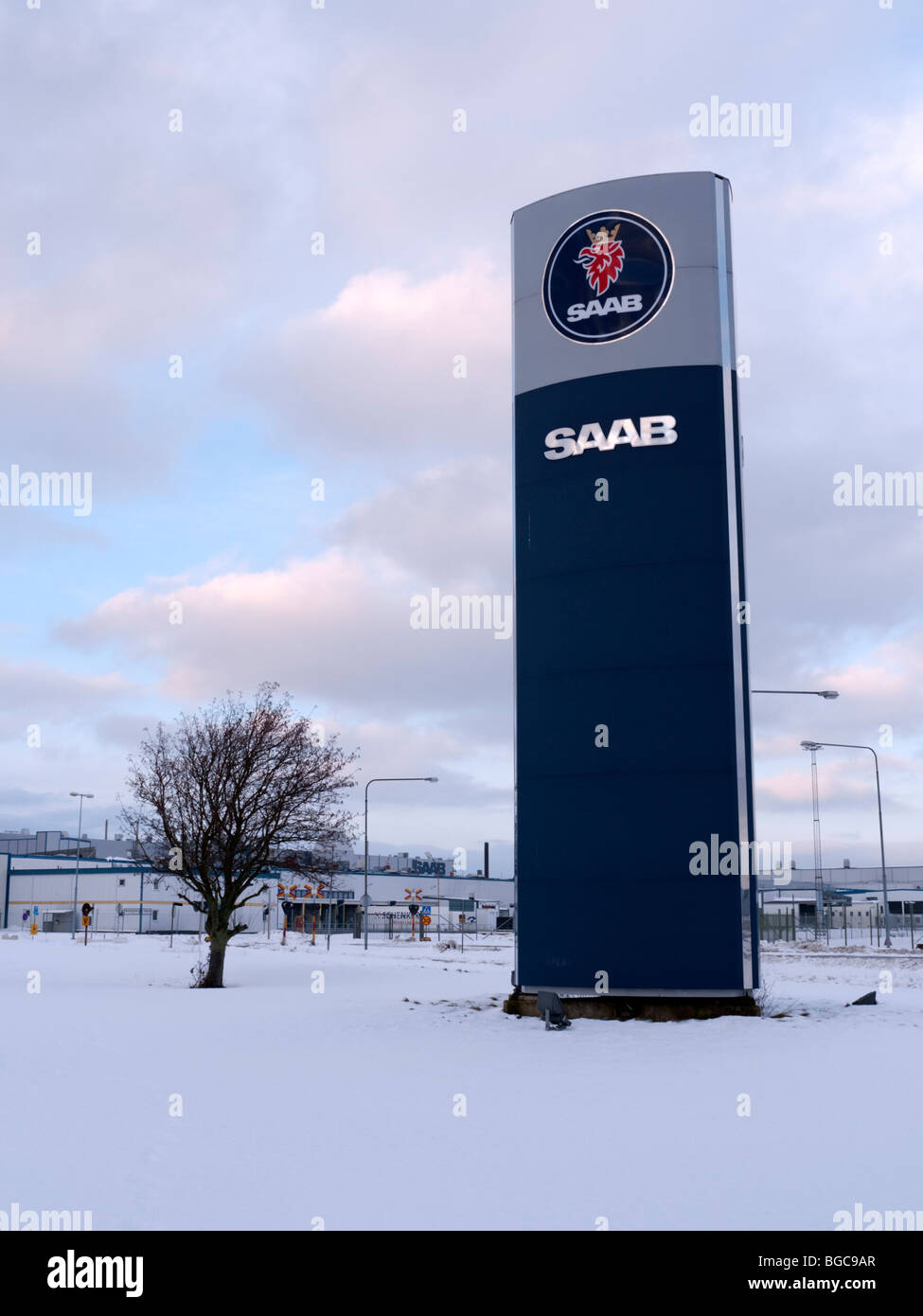 Views of Saab car factory at base in Trollhattan in Sweden Stock Photo ...