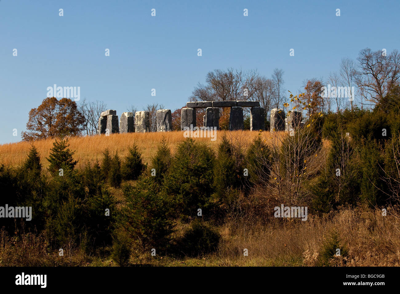 Foamhenge, a life size replica of Stonehenge made from giant blocks of ...